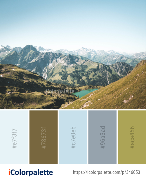 Color Palette Ideas from Mountainous Landforms Mountain Range Image ...