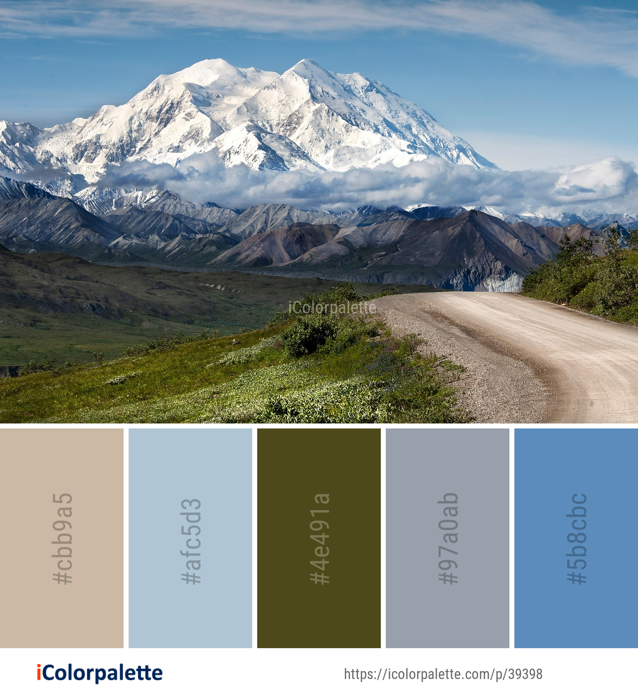 Color Palette Ideas from Mountainous Landforms Mountain Sky Image ...