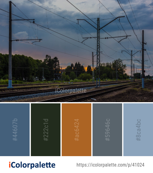 Color Palette Ideas from Track Sky Transport Image | iColorpalette