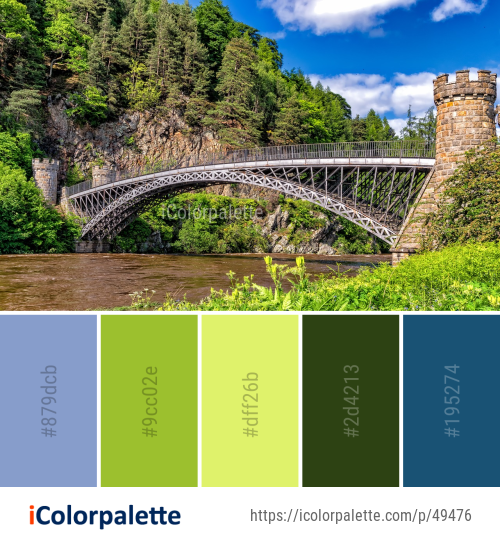 Color Palette Ideas from Bridge Nature Landmark Image | iColorpalette