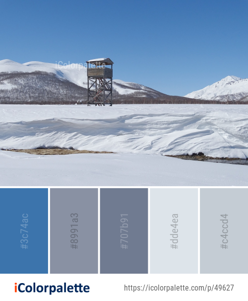 Color Palette Ideas from Winter Snow Sky Image | iColorpalette