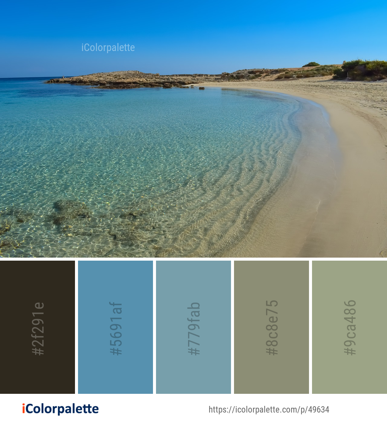 Color Palette Ideas from Sea Coastal And Oceanic Landforms Body Of ...