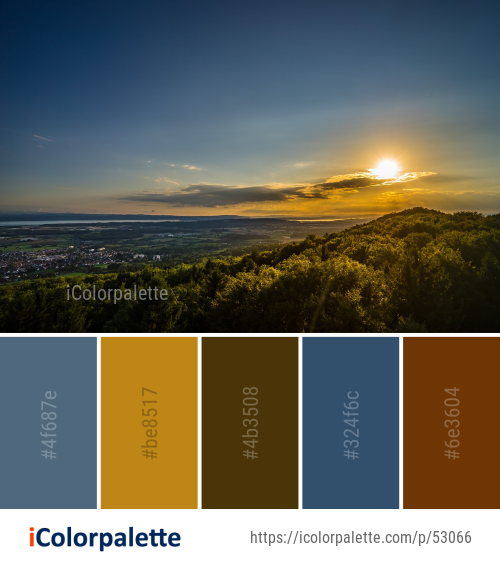 Color Palette Ideas from Sky Horizon Dawn Image | iColorpalette