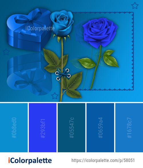 Color Palette Ideas from Flower Blue Rose Family Image | iColorpalette
