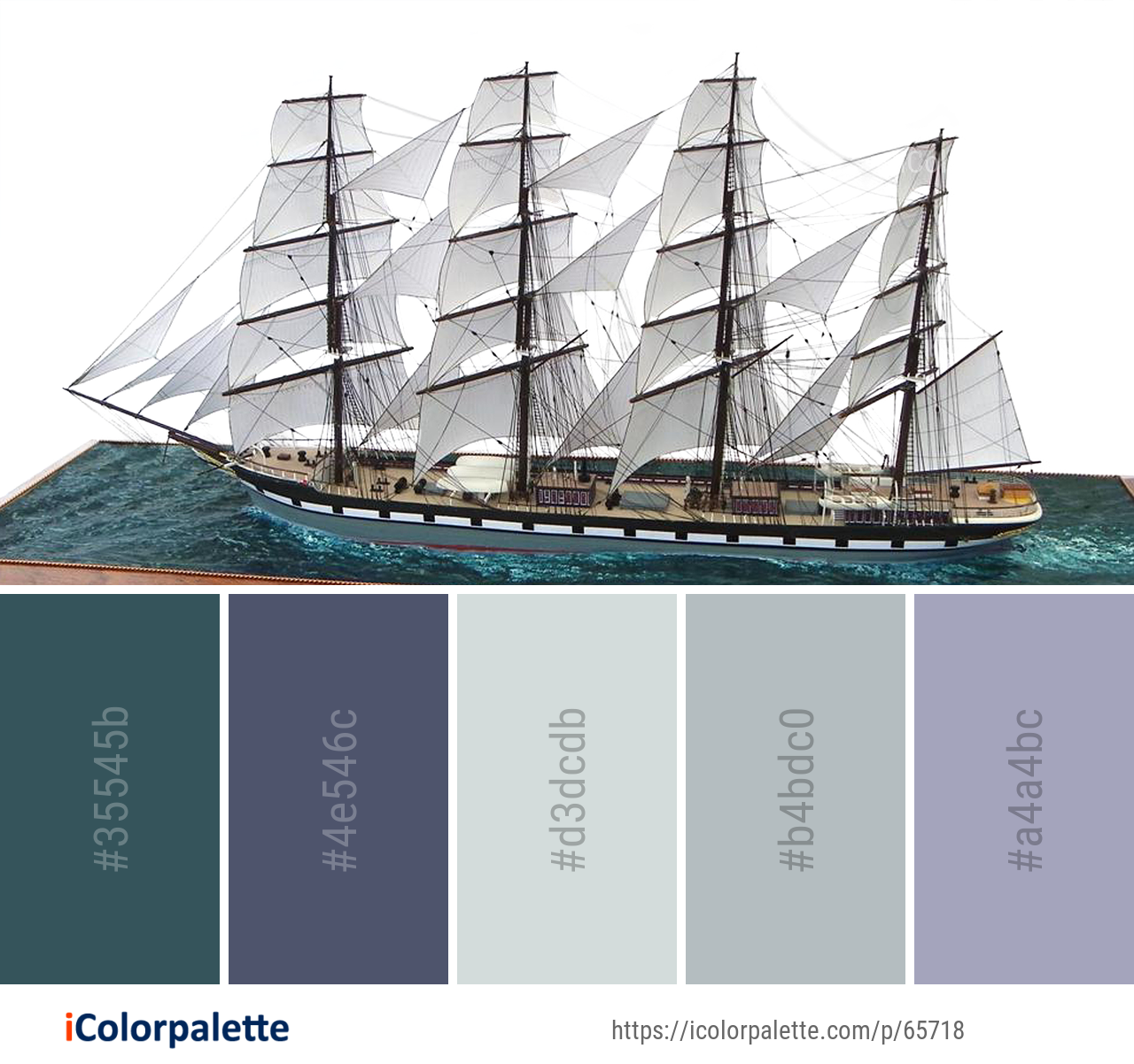 Color Palette Ideas from Sailing Ship Tall Image | iColorpalette