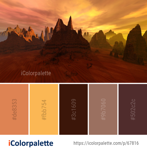 Color Palette Ideas from Historic Site Sky Badlands Image | iColorpalette