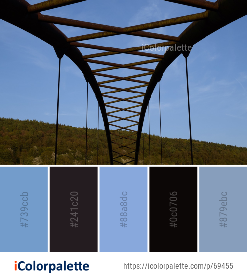 Color Palette Ideas from Sky Structure Bridge Image | iColorpalette