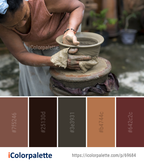 Color Palette Ideas from Potter’s Wheel Pottery Clay Image | iColorpalette