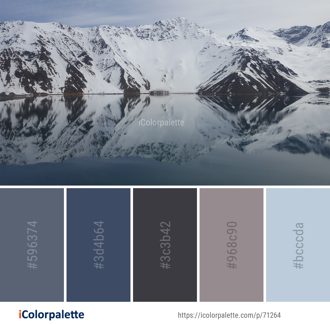 Color Palette Ideas from Nature Reflection Mountainous Landforms Image ...
