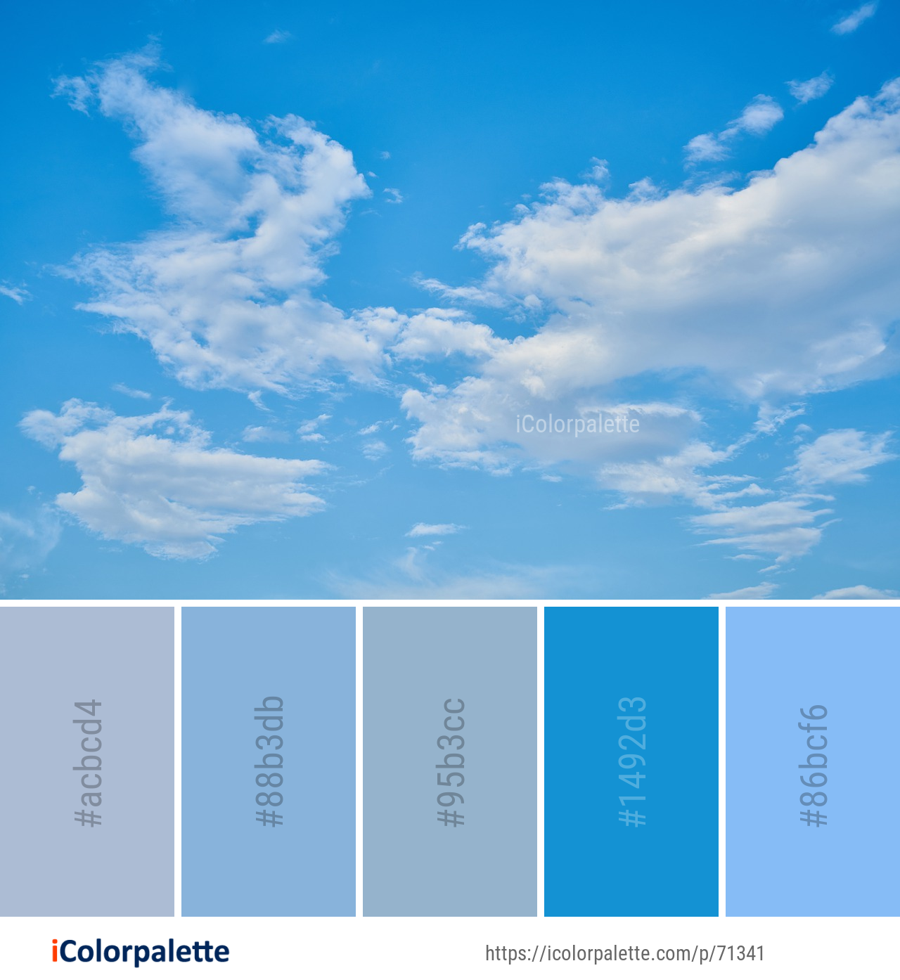 Color Palette Ideas from Sky Cloud Daytime Image | iColorpalette