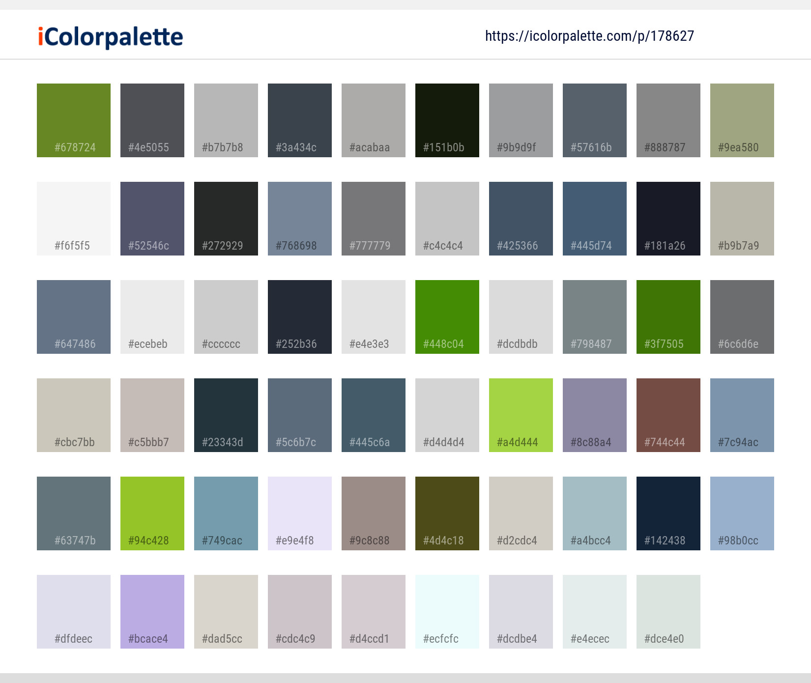 Color Palette Ideas from Gate Iron Product Image | iColorpalette