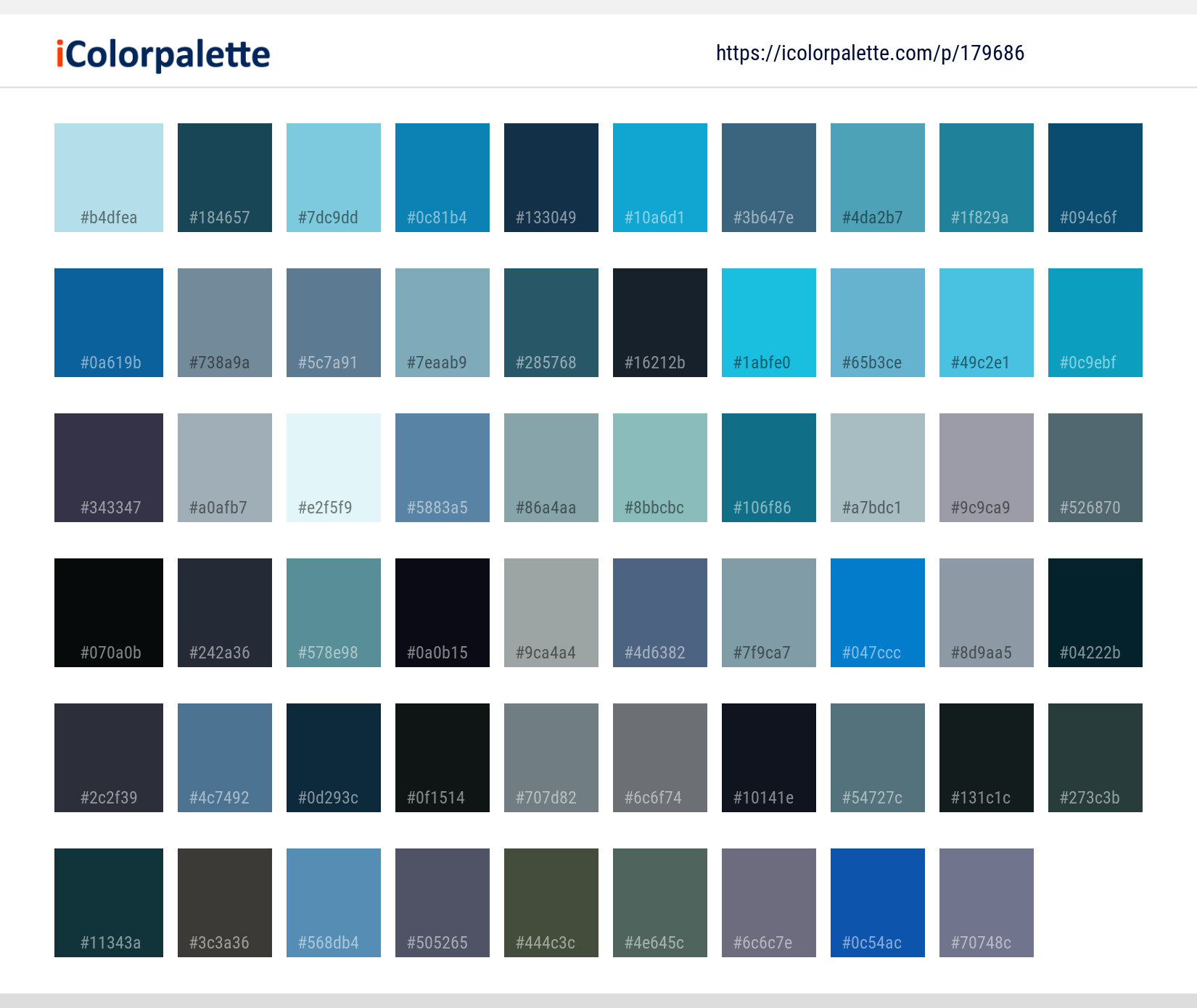 Color Palette Ideas from Nature Iceberg Water Image | iColorpalette