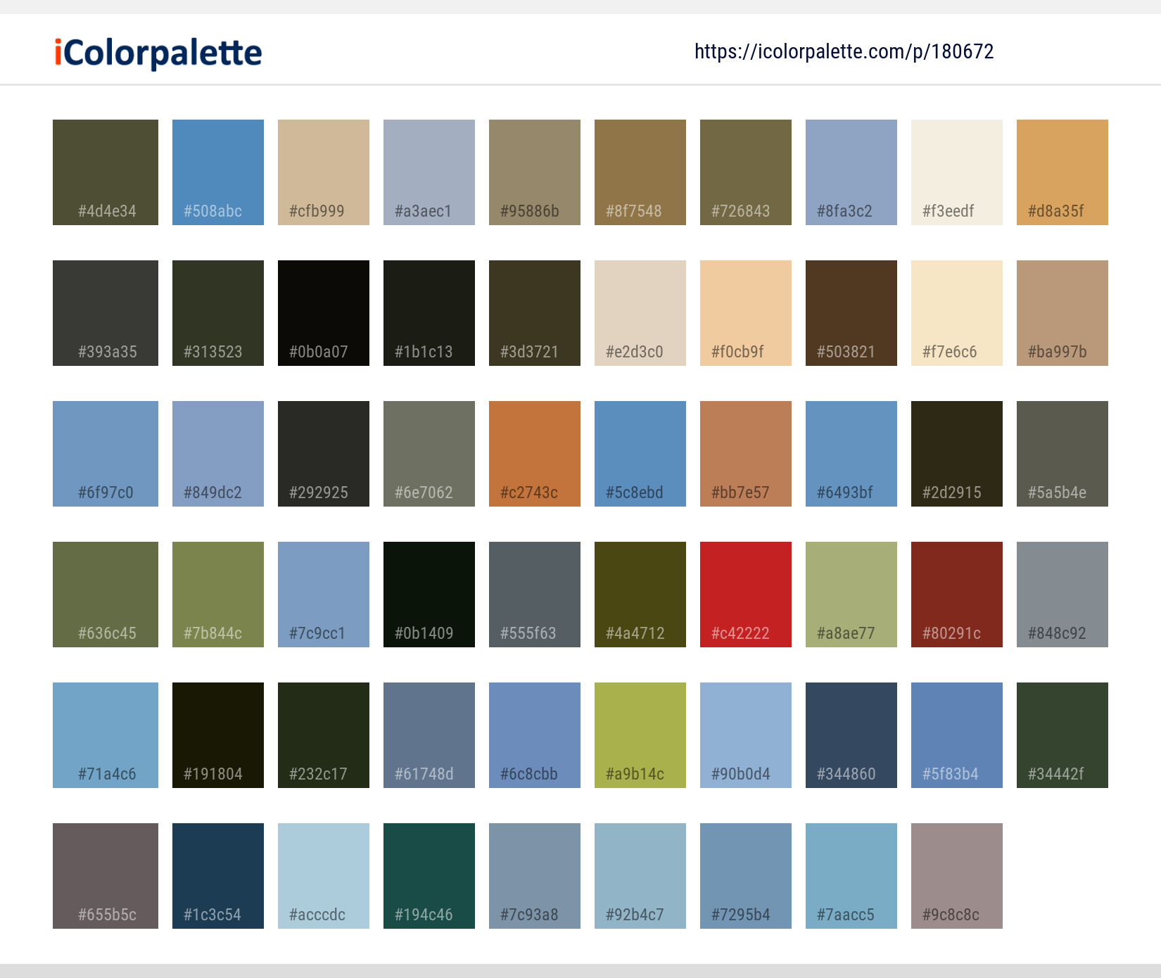 Color Palette Ideas from Sky Village Mountain Image | iColorpalette