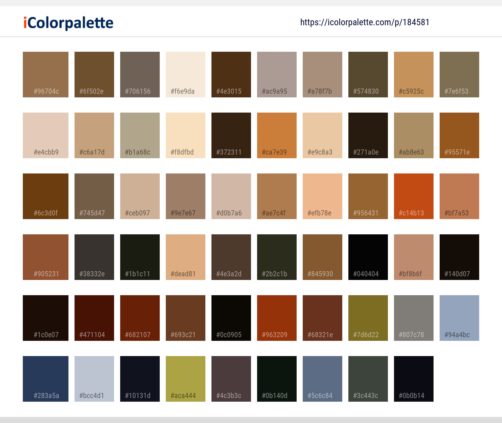 Color Palette Ideas from Wood Rock Close Up Image | iColorpalette