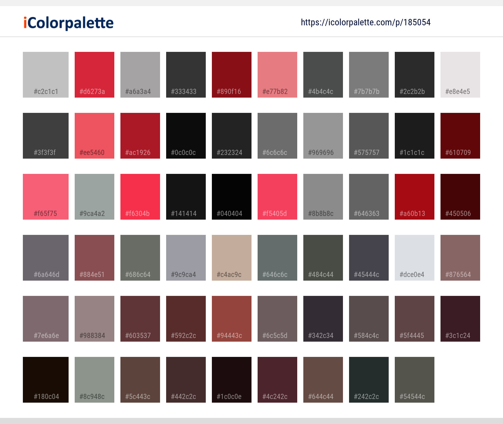 Color Palette Ideas from Flower Red White Image | iColorpalette