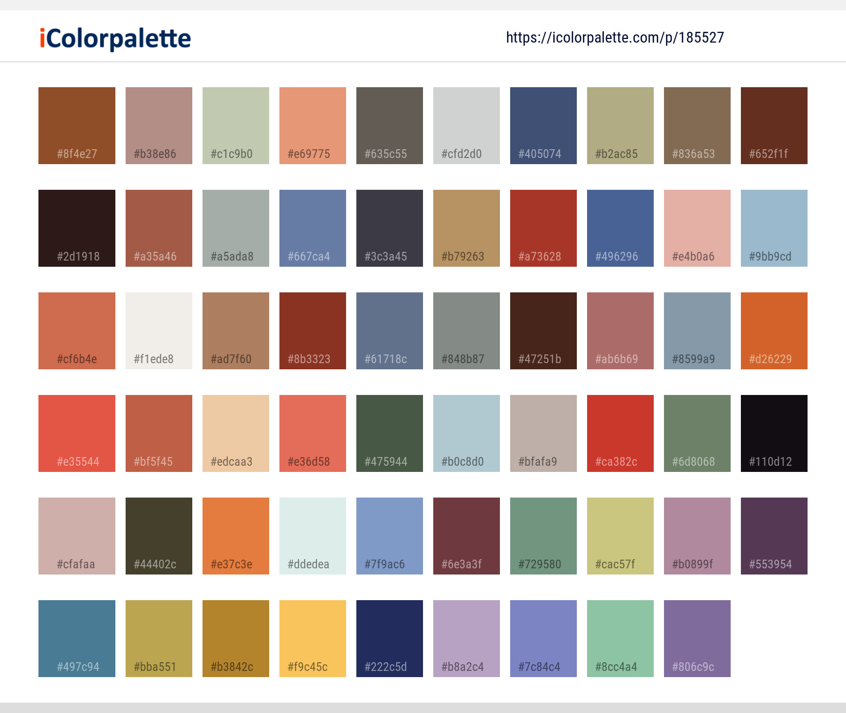 Color Palette Ideas from Pebble Rock Material Image | iColorpalette