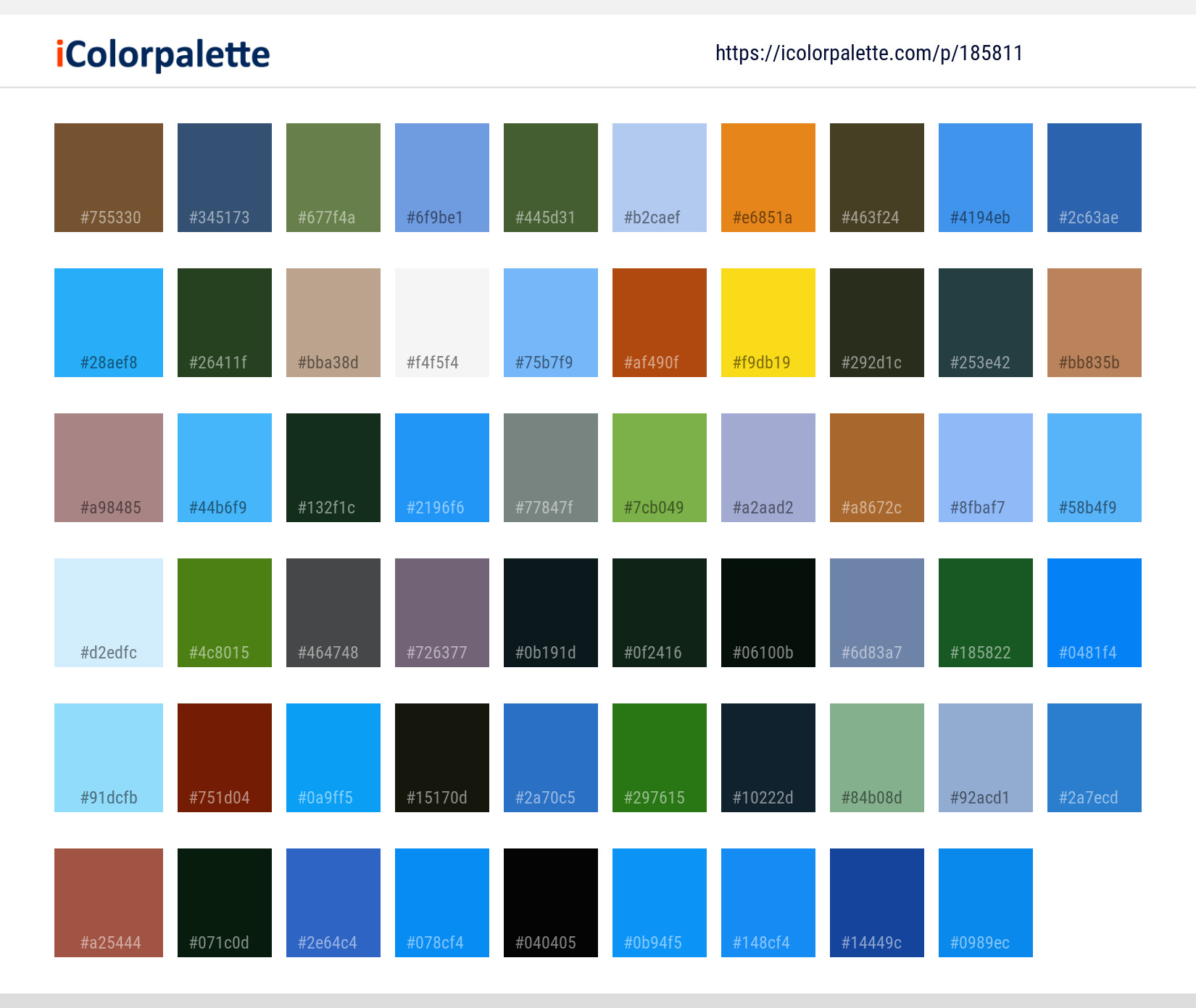 Color Palette Ideas from Nature Reflection Water Image | iColorpalette