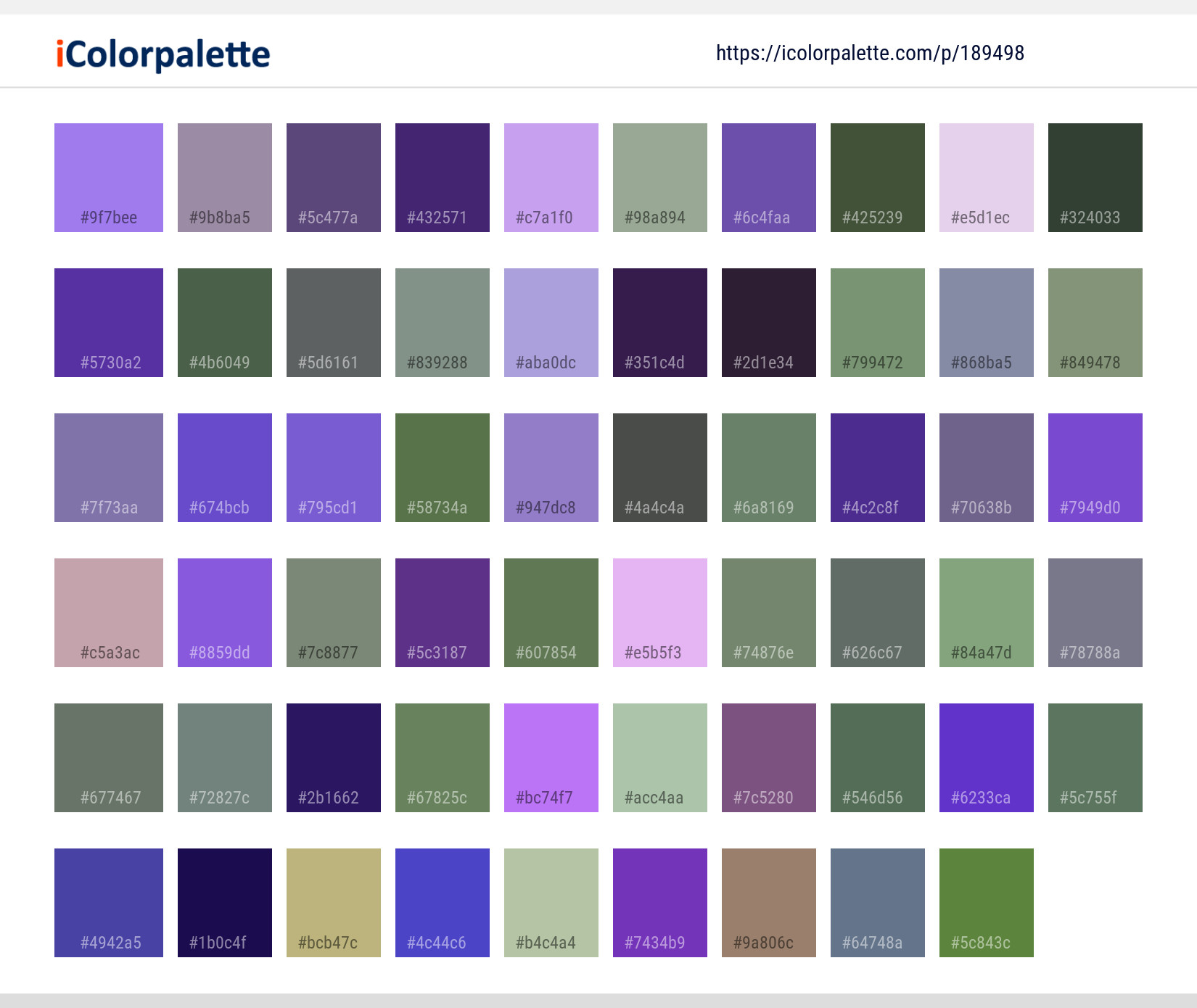 Color Palette Ideas from Lavender English Image | iColorpalette