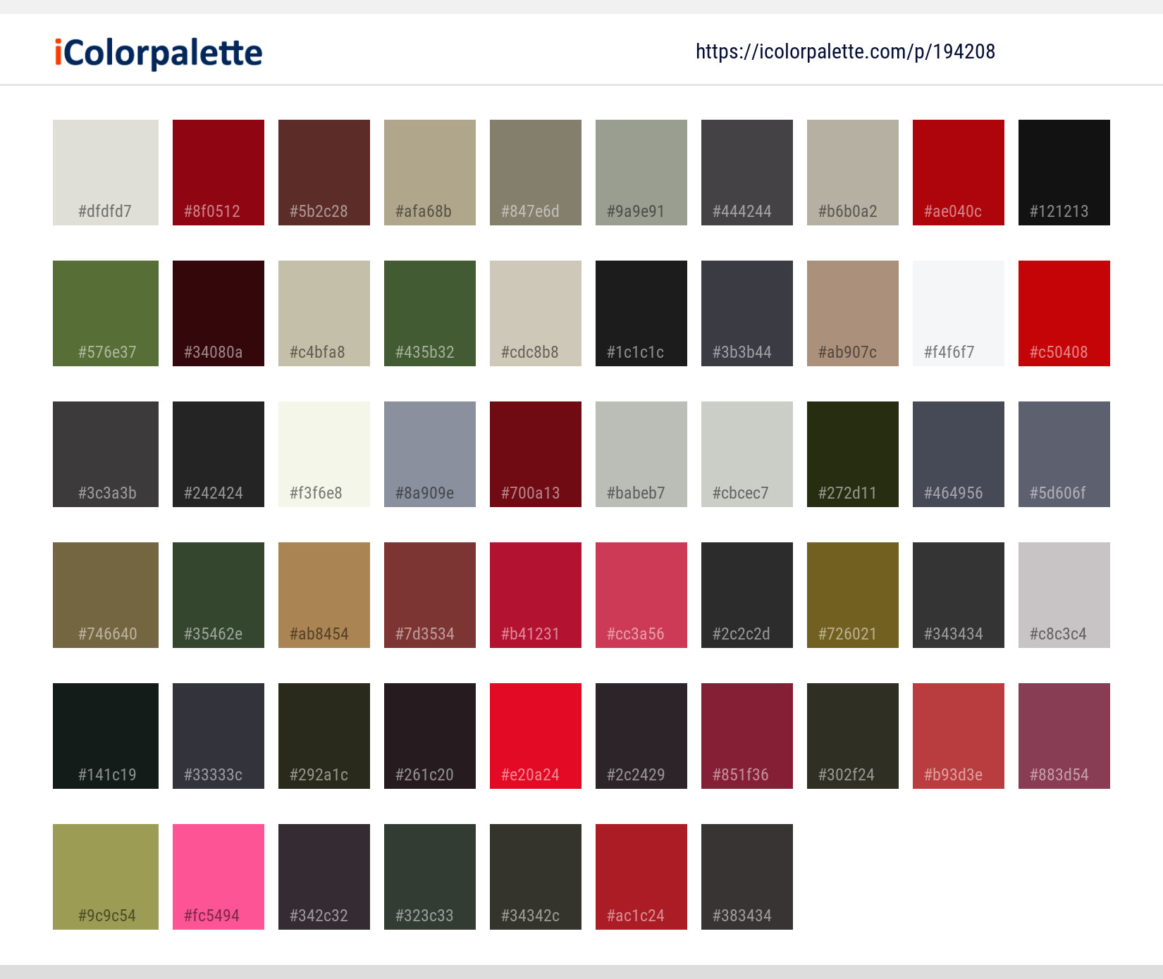 Color Palette Ideas from Jewellery Red Pearl Image | iColorpalette