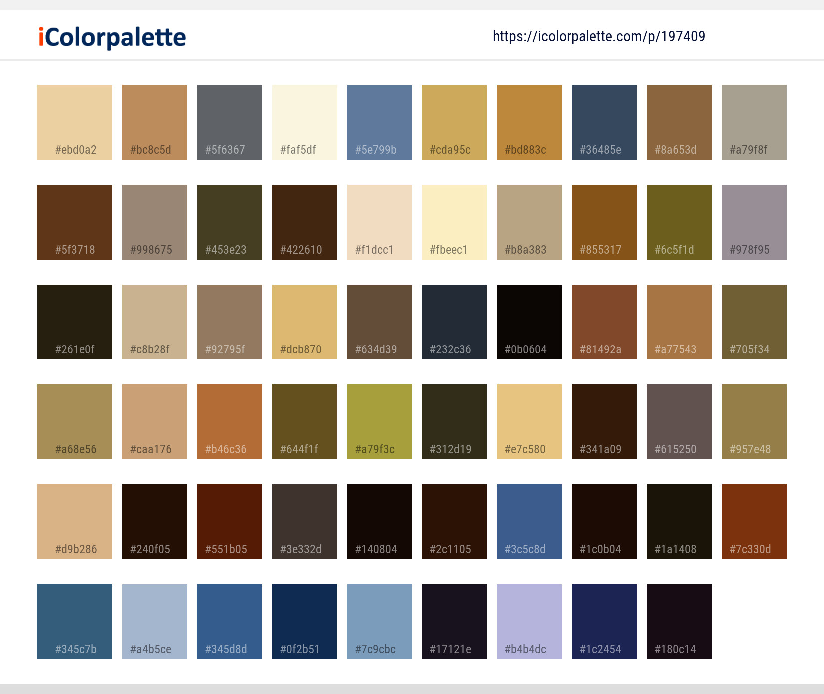 Color Palette Ideas from Fauna Grizzly Bear Brown Image | iColorpalette