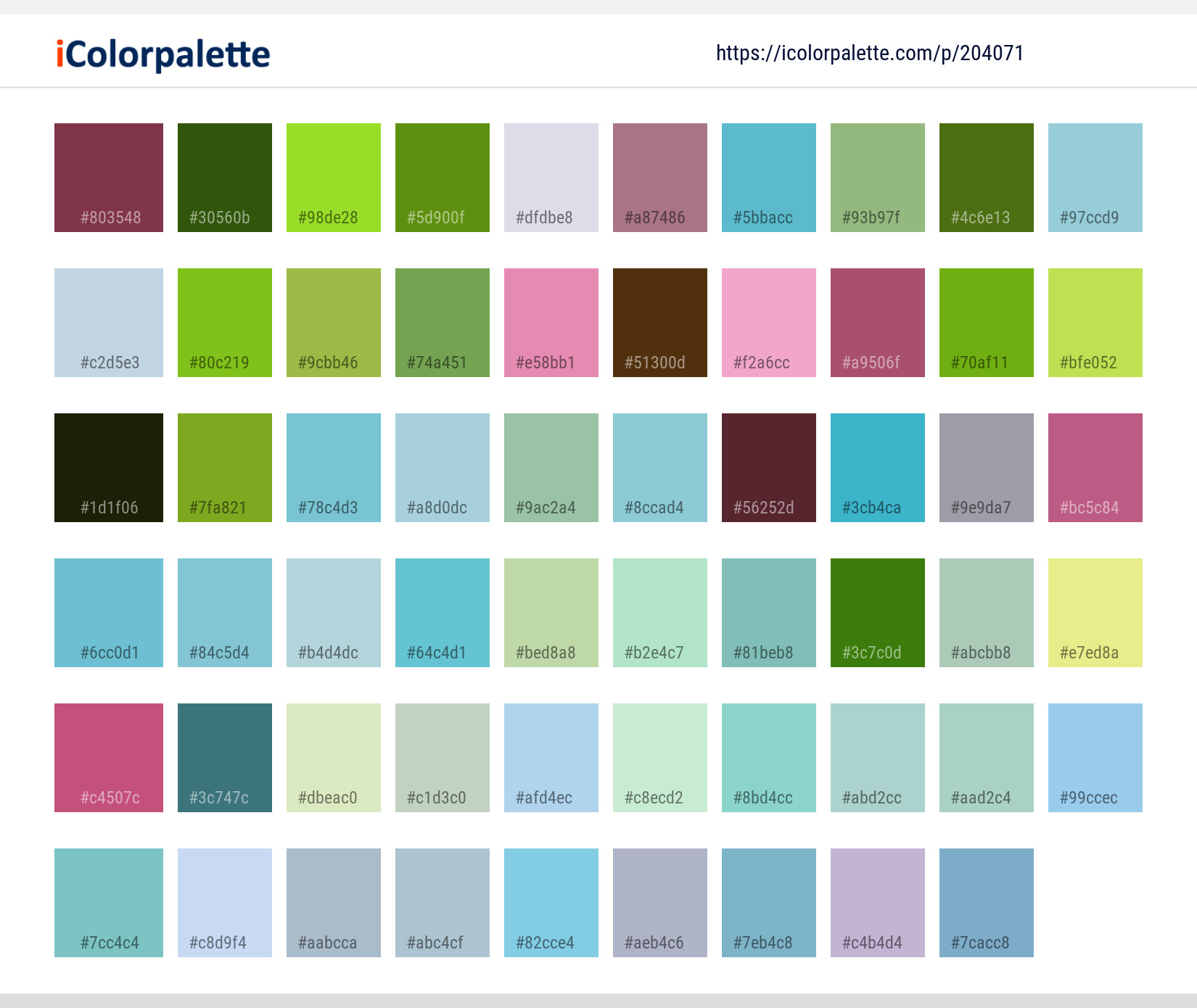 Color Palette Ideas from Flower Green Plant Image | iColorpalette