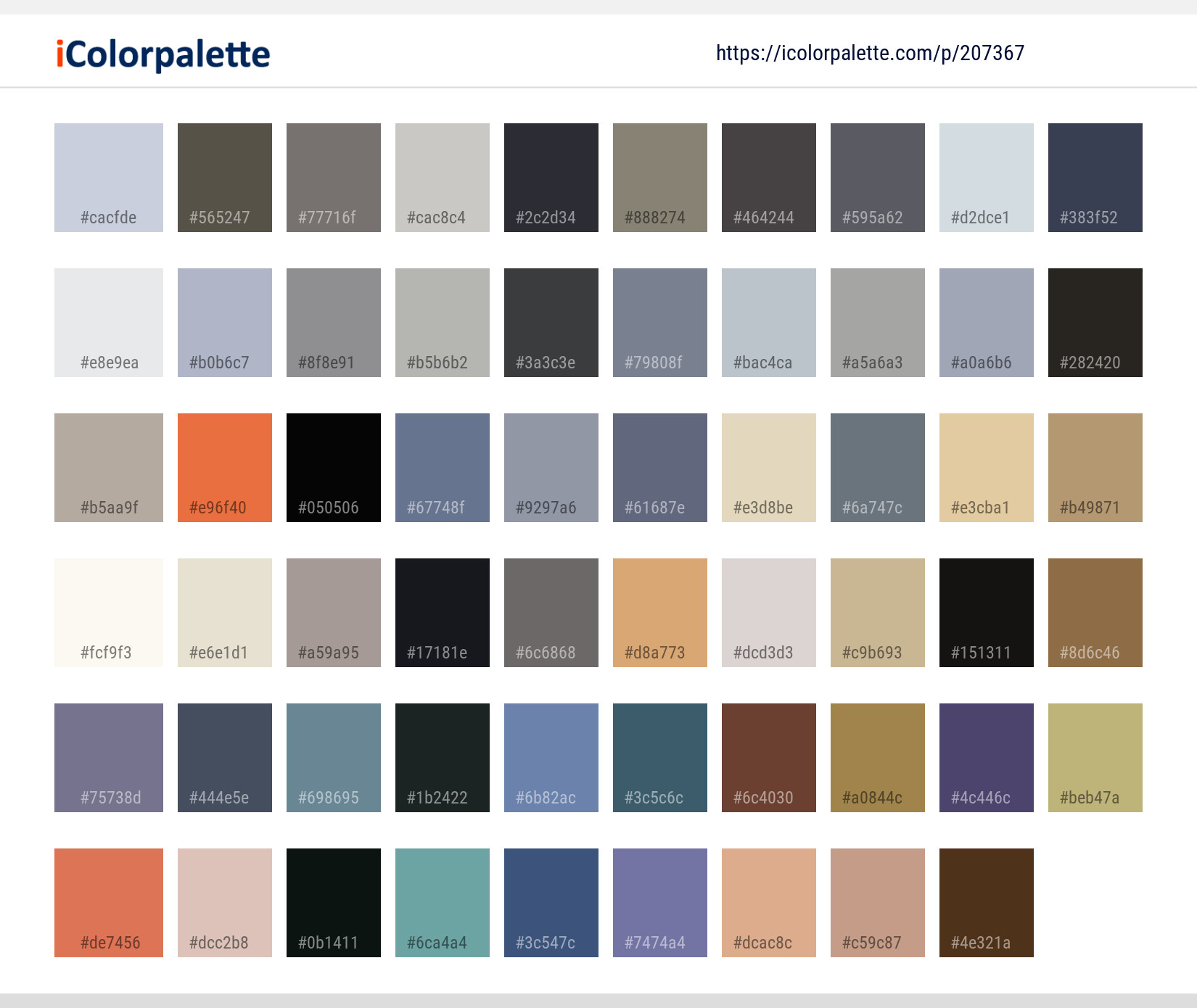 Color Palette Ideas from Pebble Gravel Rock Image | iColorPalette