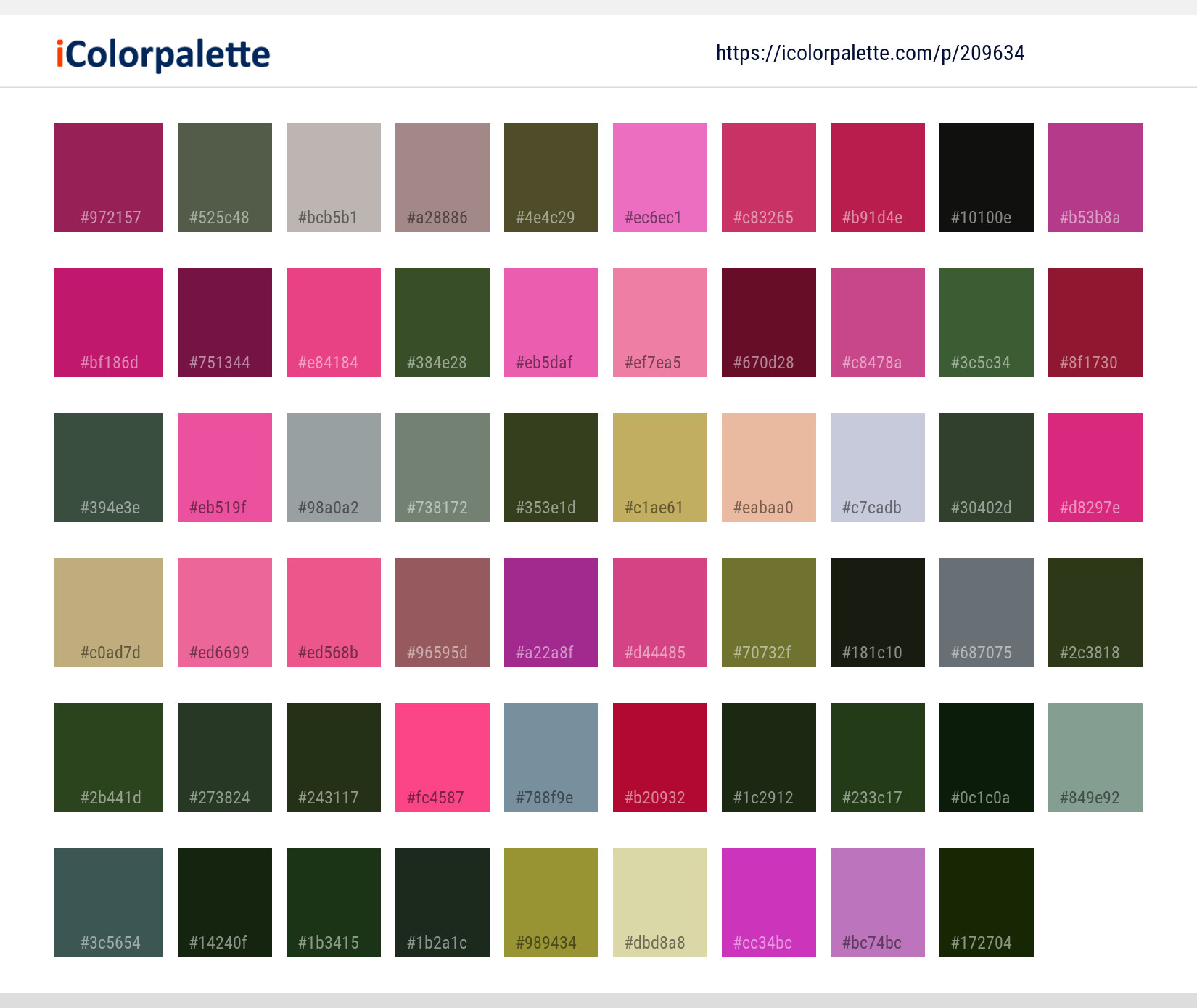 Color Palette Ideas from Flower Plant Pink Image | iColorpalette