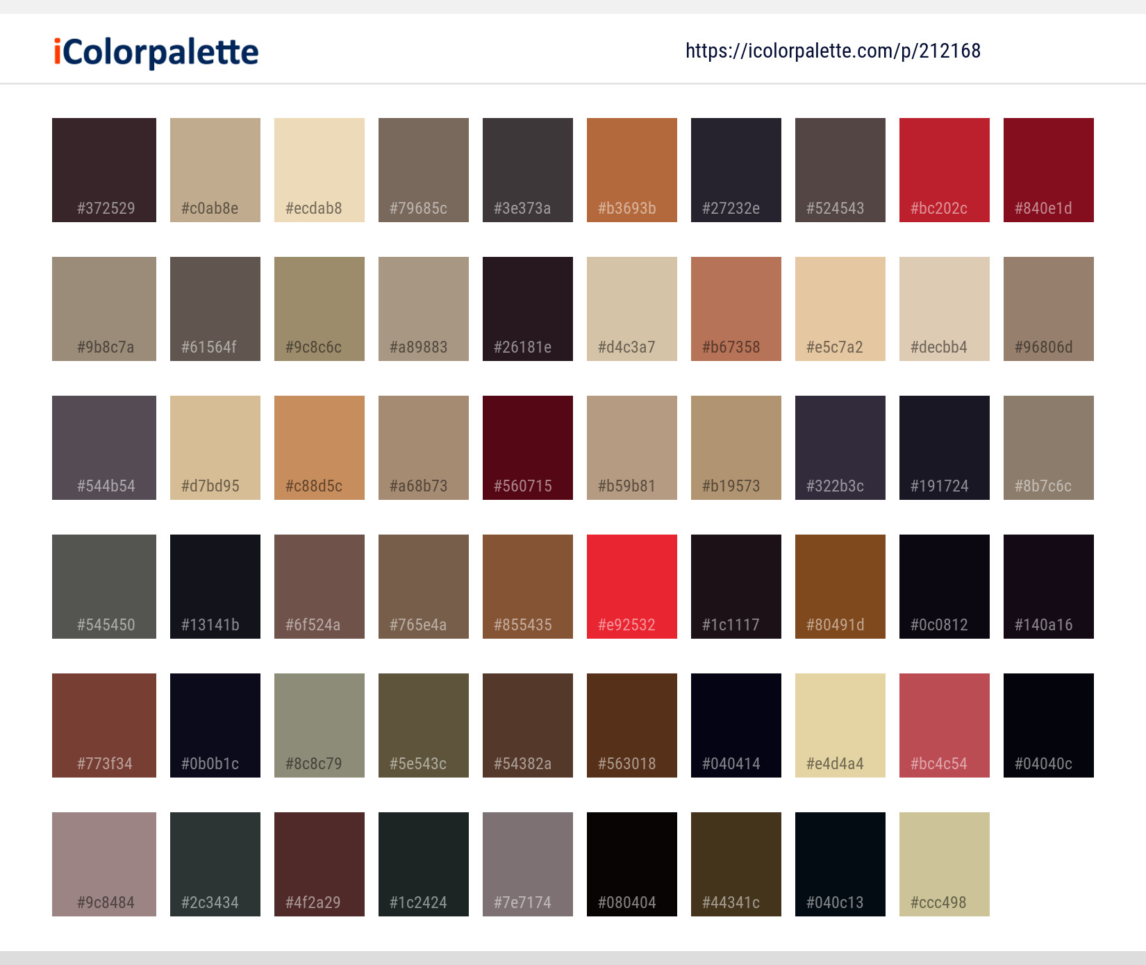 Color Palette Ideas from Vertebrate Girl Darkness Image | iColorpalette