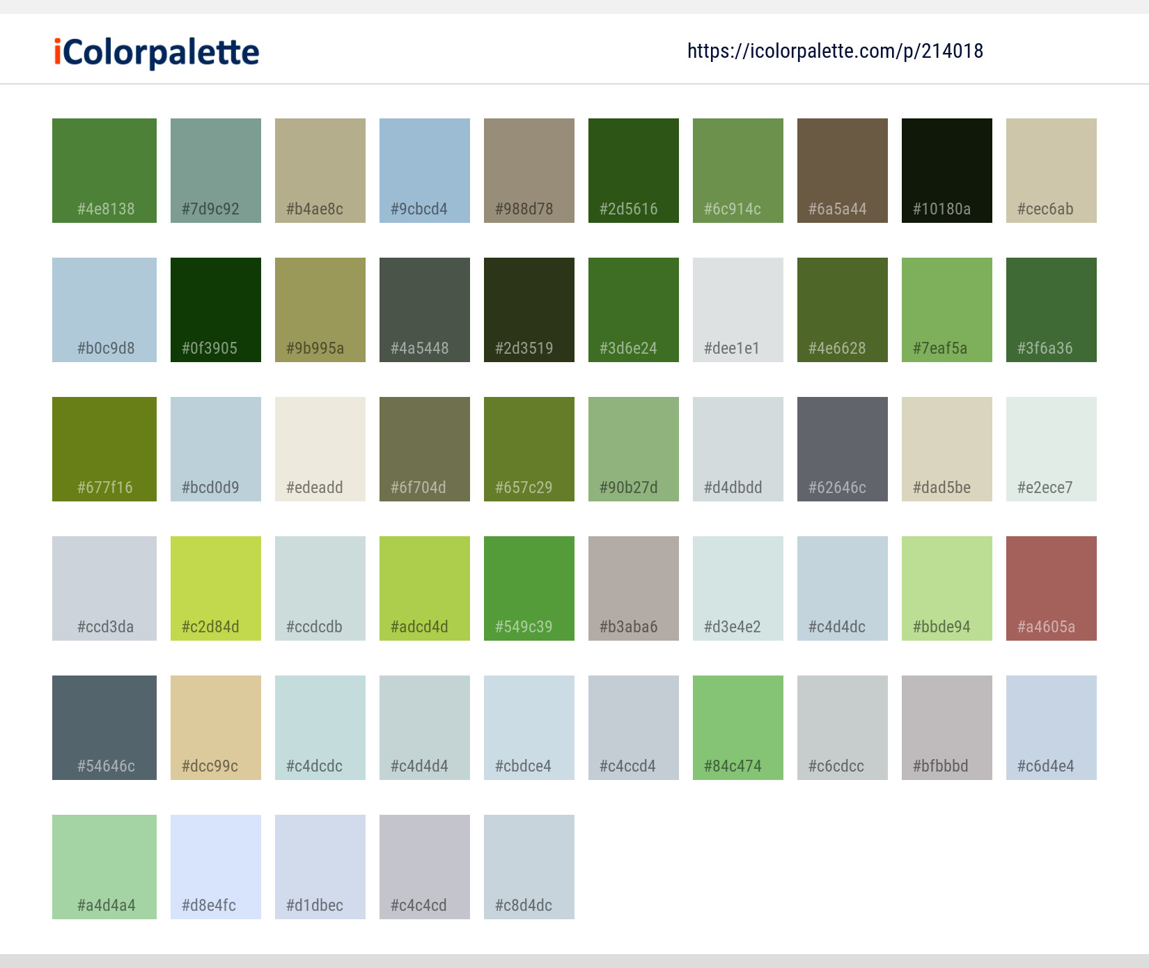 Color Palette Ideas from Sky Green Field Image | iColorPalette