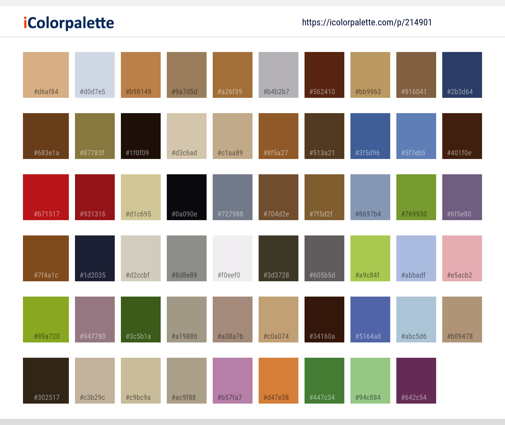 Color Palette Ideas from Vegetarian Food Superfood Image | iColorPalette