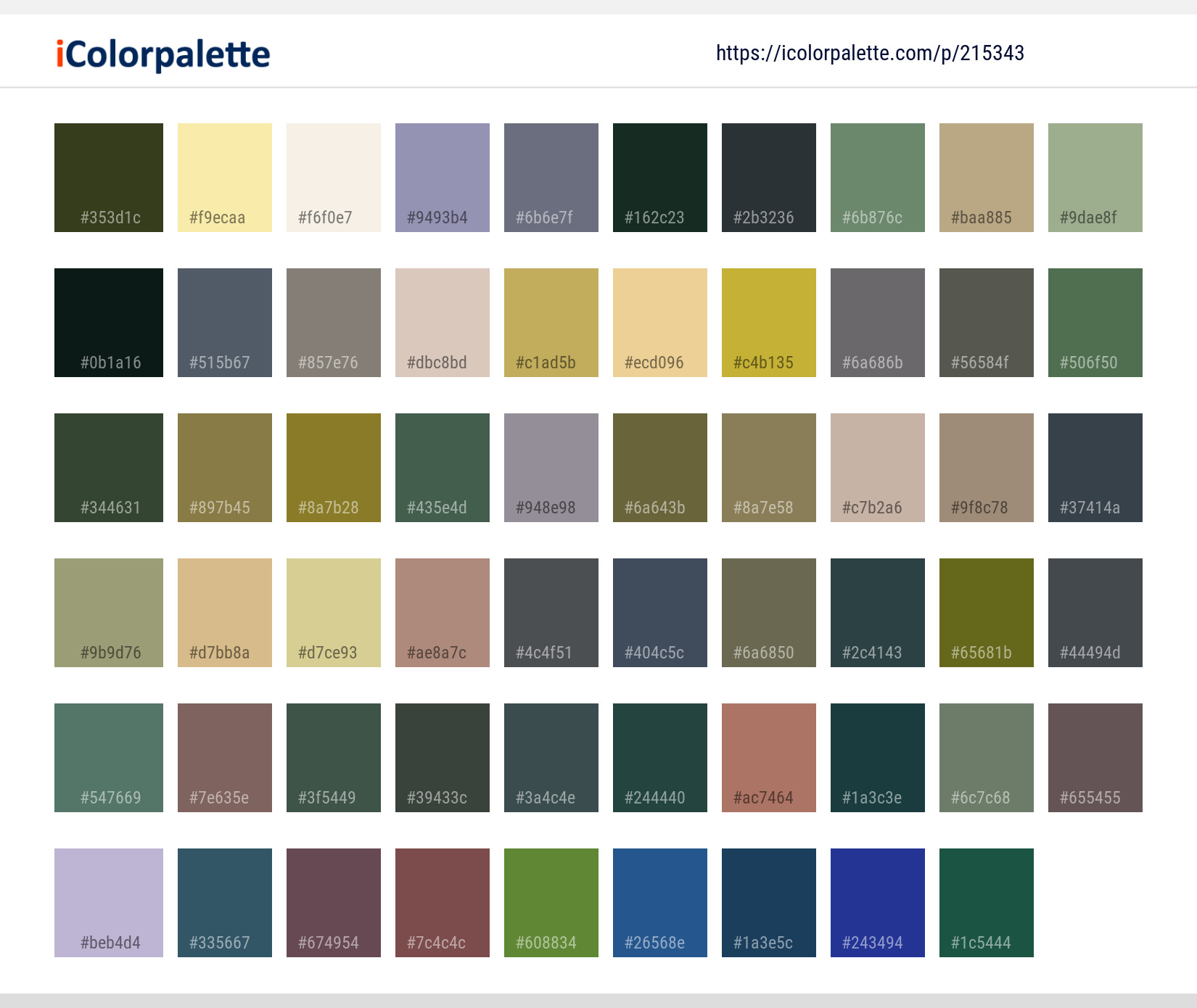 Color Palette Ideas from Nature Ecosystem Vegetation Image | iColorpalette