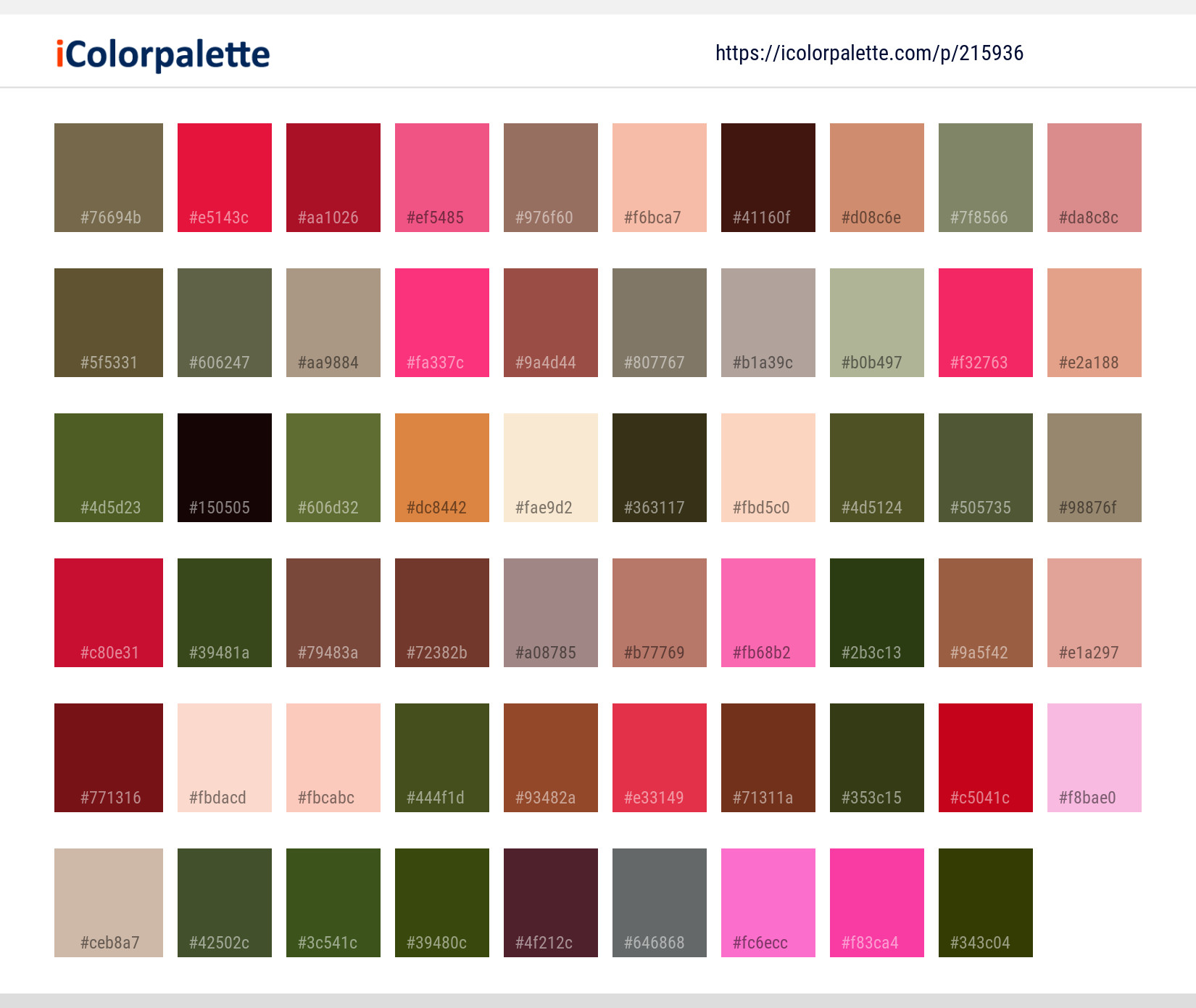 Color Palette Ideas from Flower Pink Skin Image | iColorpalette