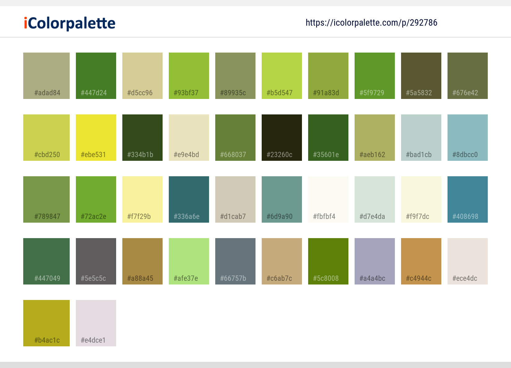 Color Palette Ideas from Green Grass Field Image | iColorpalette