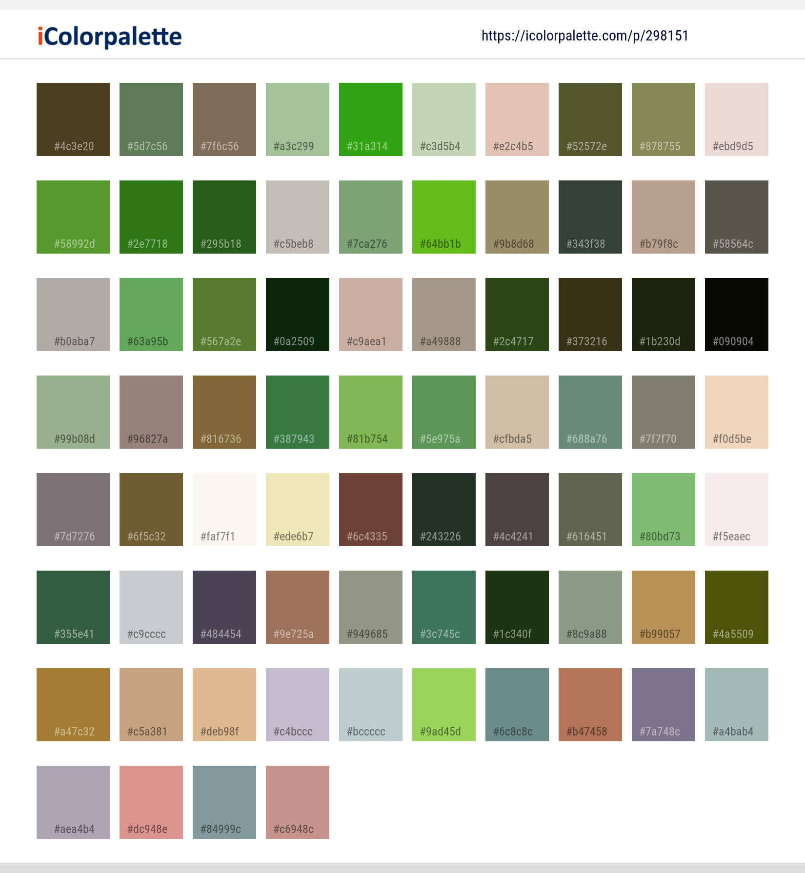Color Palette Ideas from Wildlife Terrestrial Animal Mammal Image ...