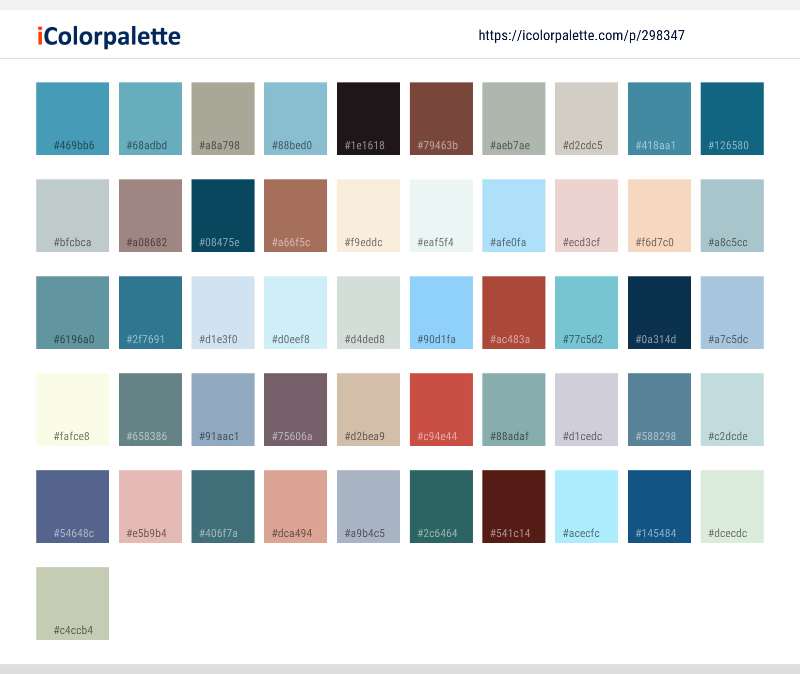 Color Palette Ideas from Sea Sky Horizon Image | iColorpalette