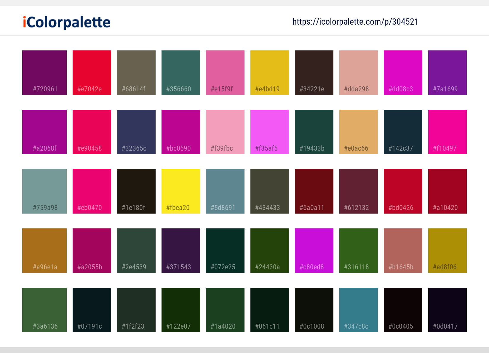 Color Palette Ideas from Flower Flora Pink Image | iColorpalette