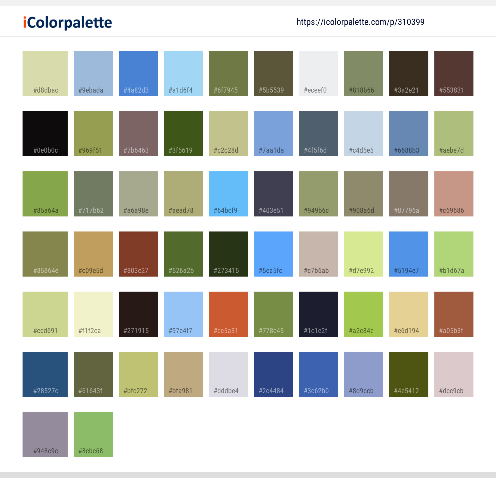 Color Palette Ideas from Grassland Mountainous Landforms Ecosystem ...
