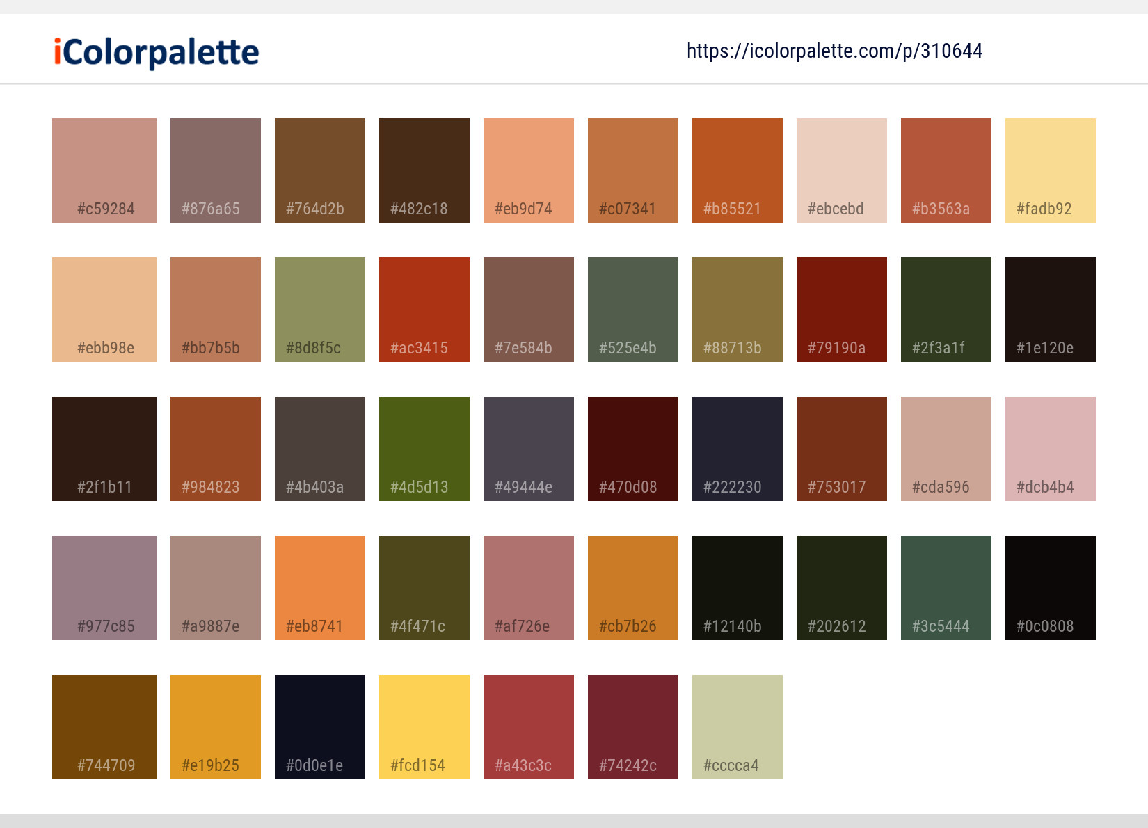 Color Palette Ideas from Nature Girl Light Image | iColorpalette