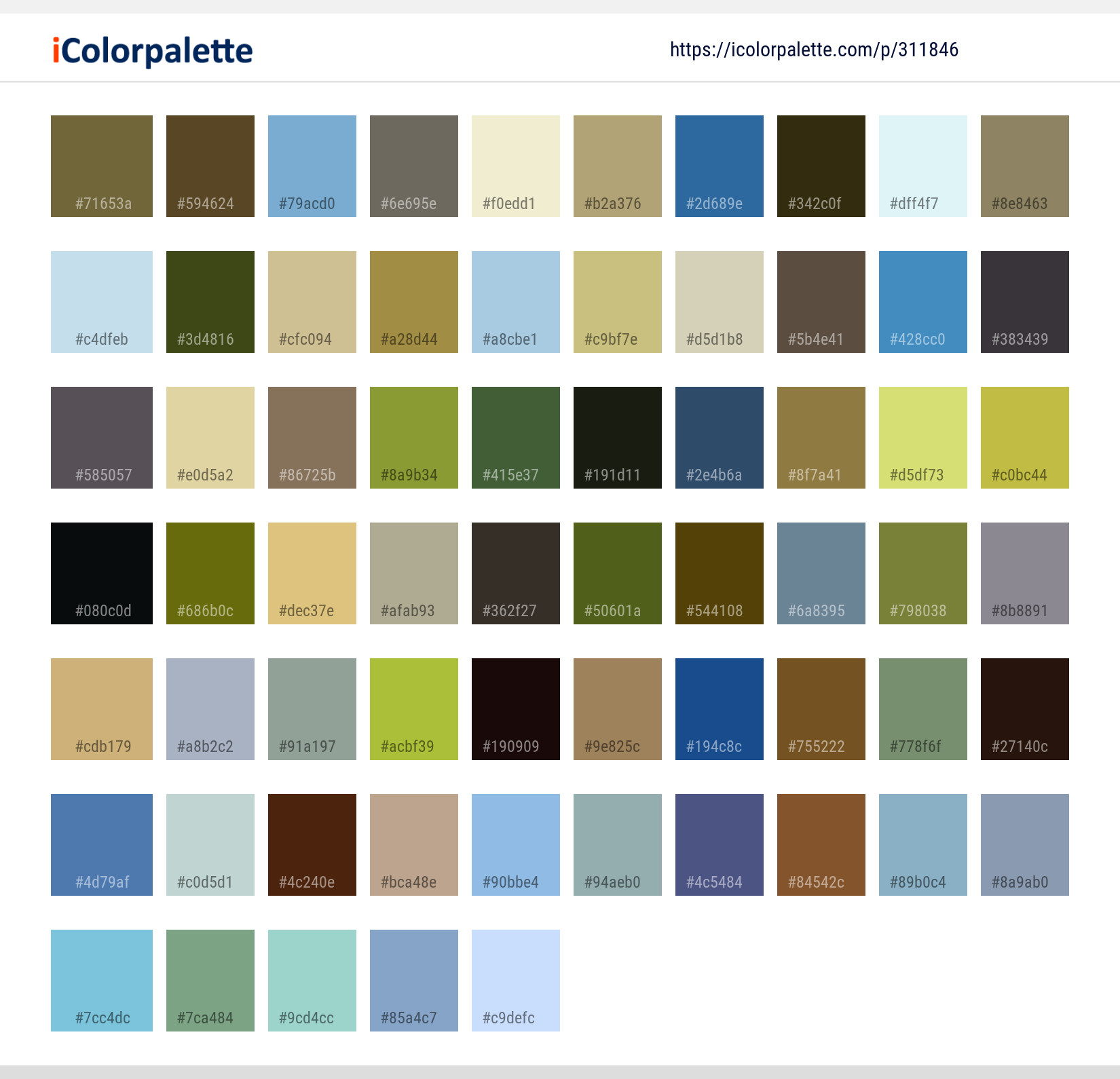 Color Palette Ideas from Vegetation Ecosystem Tree Image | iColorpalette