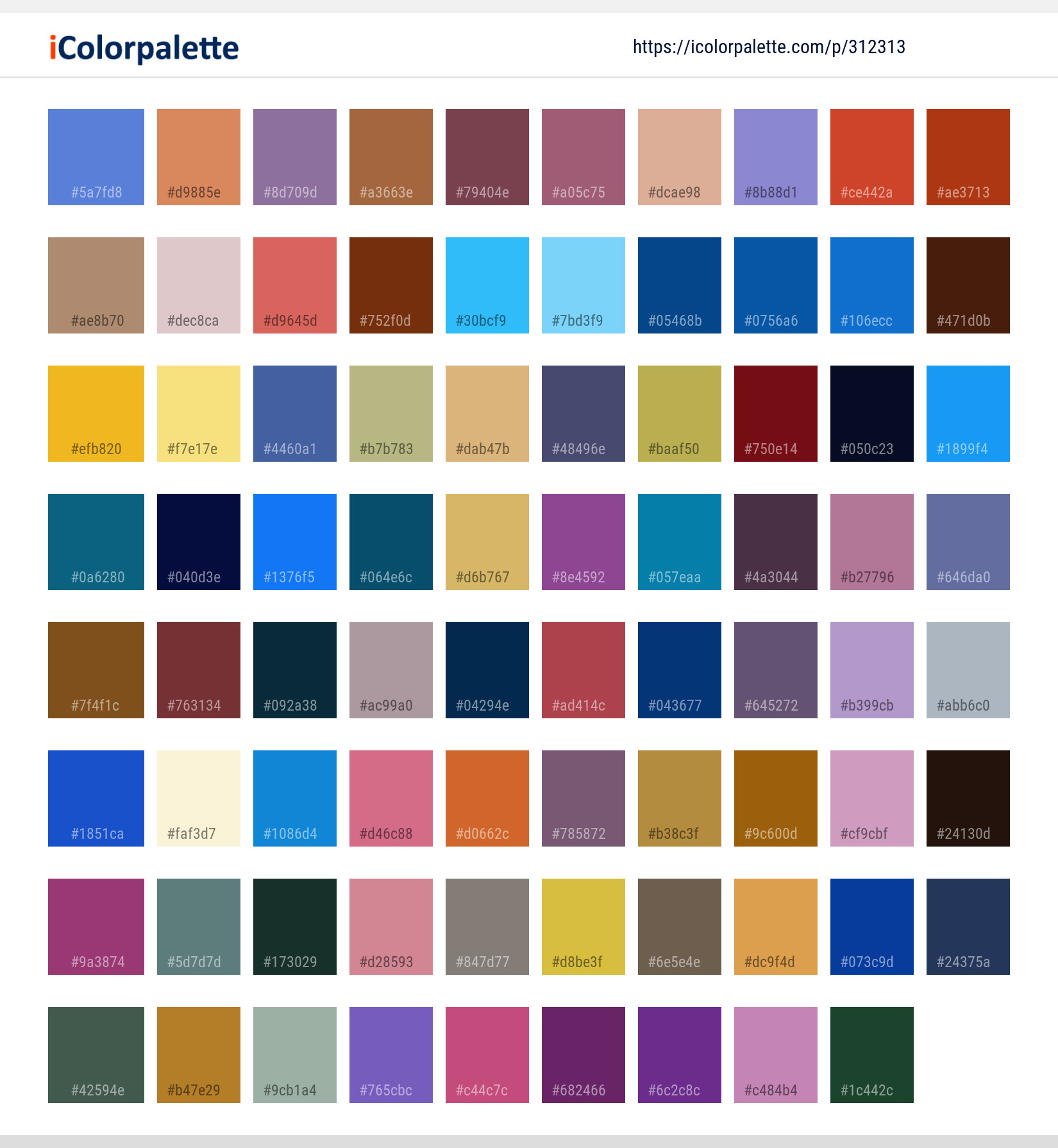 Color Palette Ideas from Reflection Water Sky Image | iColorpalette