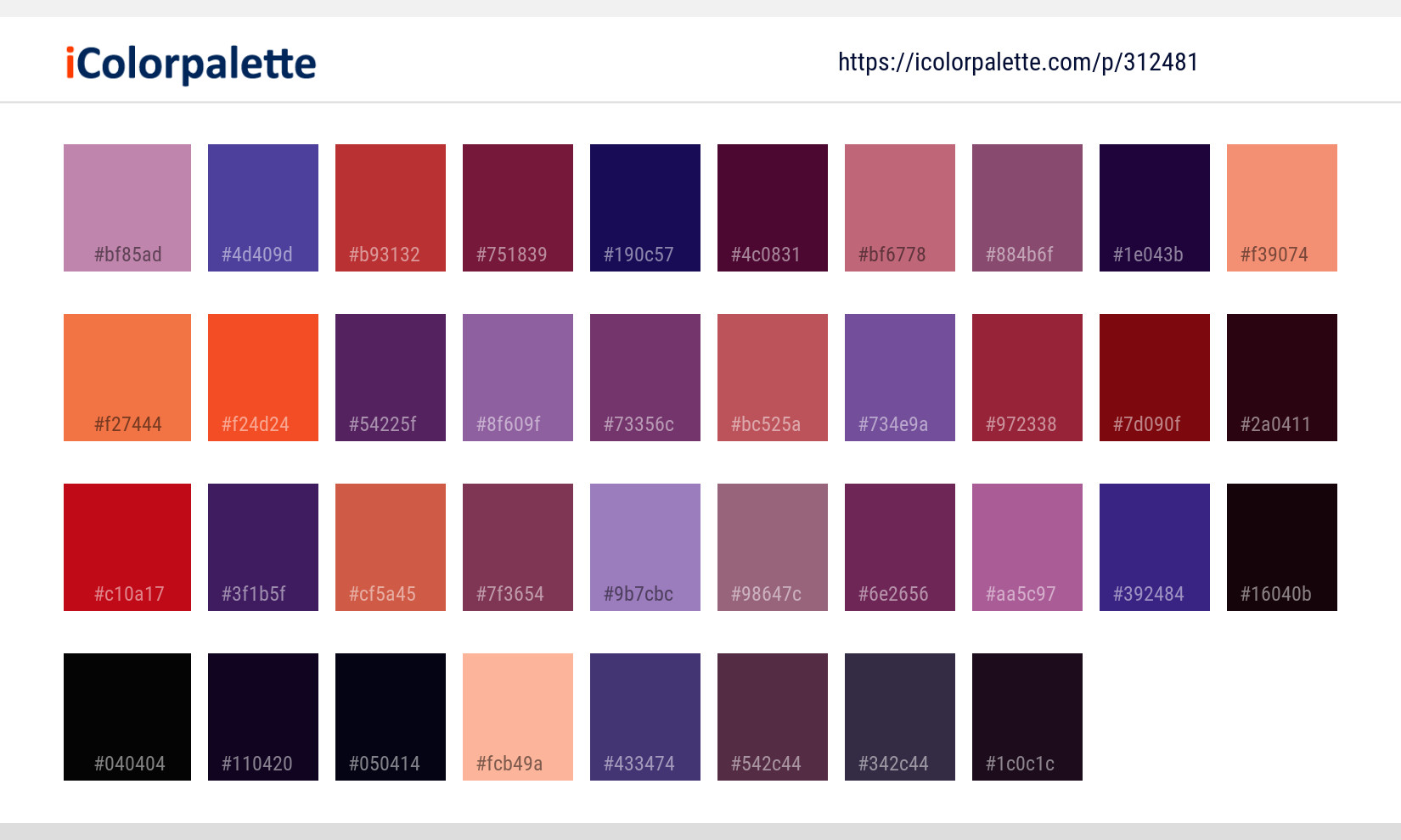 Color Palette Ideas from Afterglow Horizon Reflection Image | iColorpalette