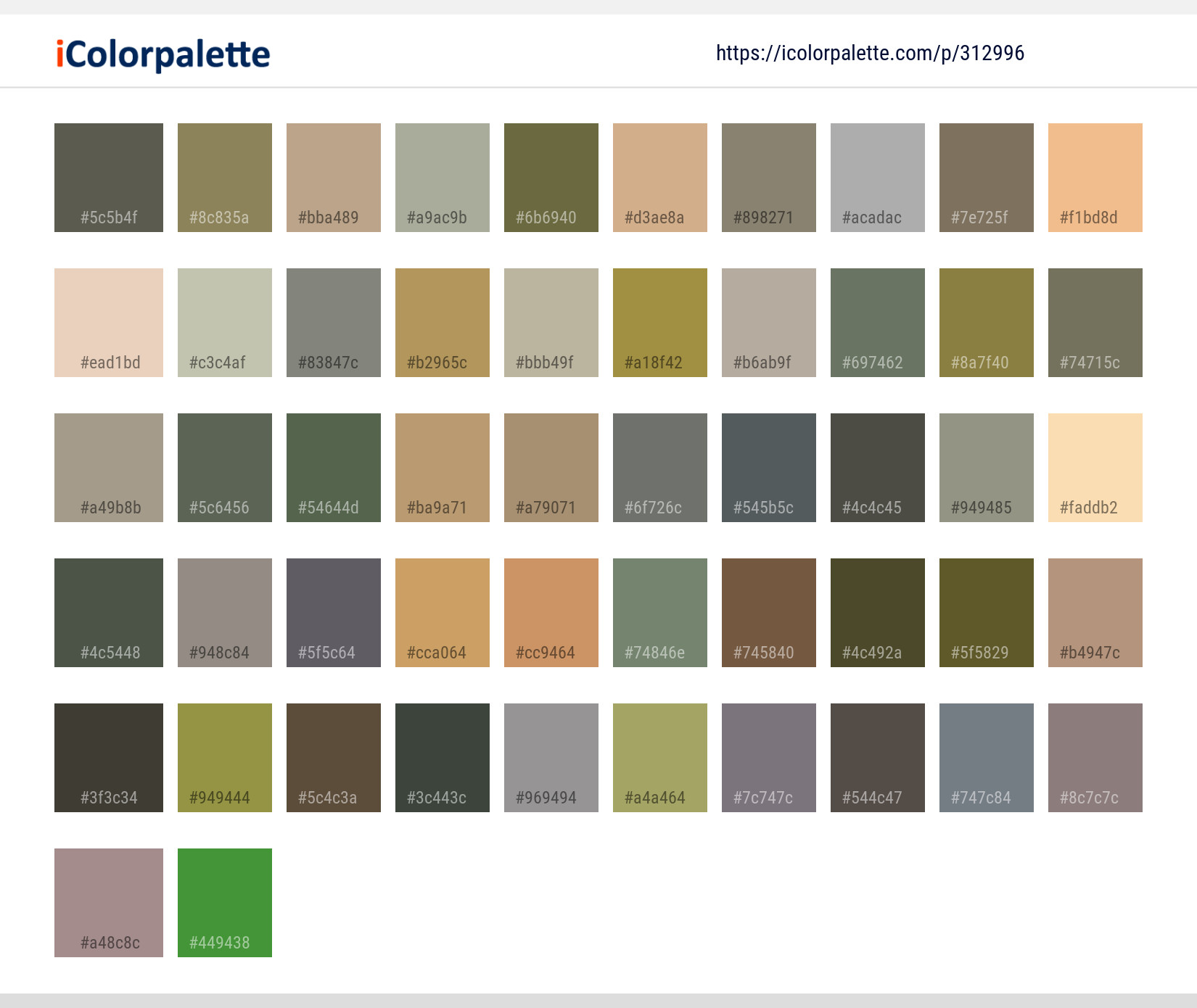 Color Palette Ideas from Highland Hill Sky Image | iColorpalette