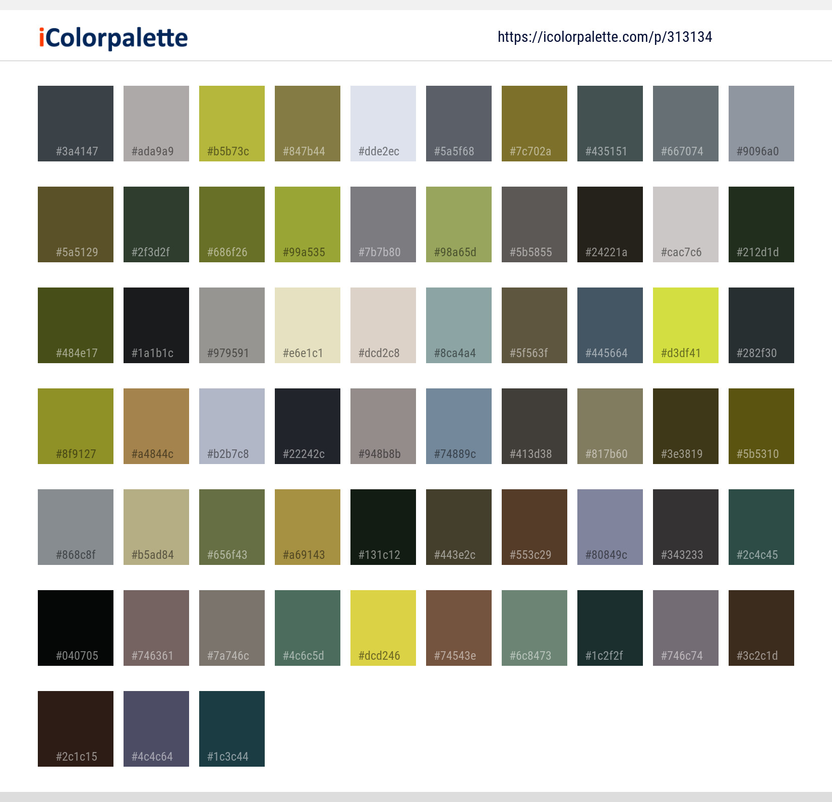 Color Palette Ideas from Highland Mountainous Landforms Nature Image ...