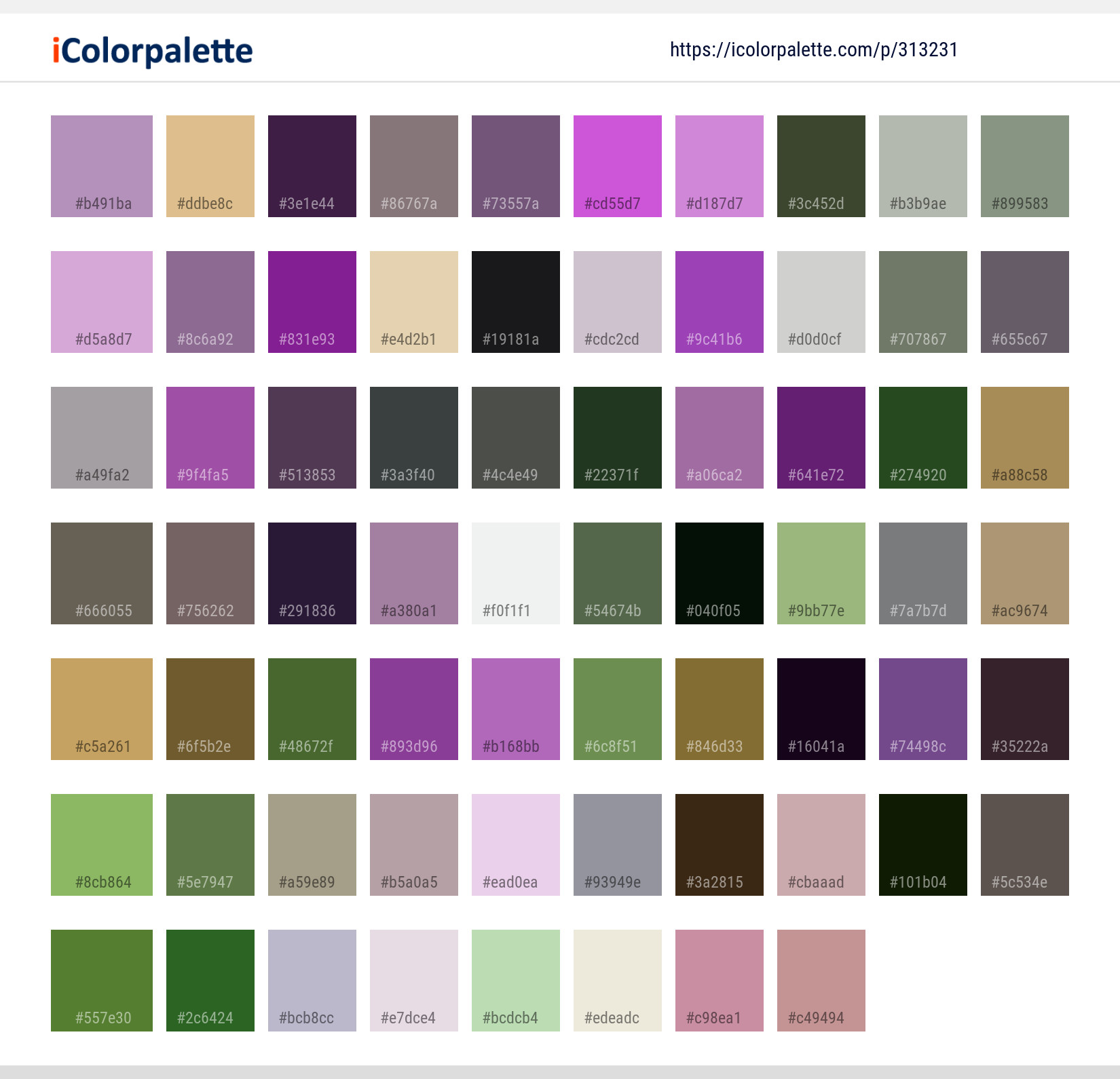 Color Palette Ideas from Text Purple Violet Image | iColorpalette