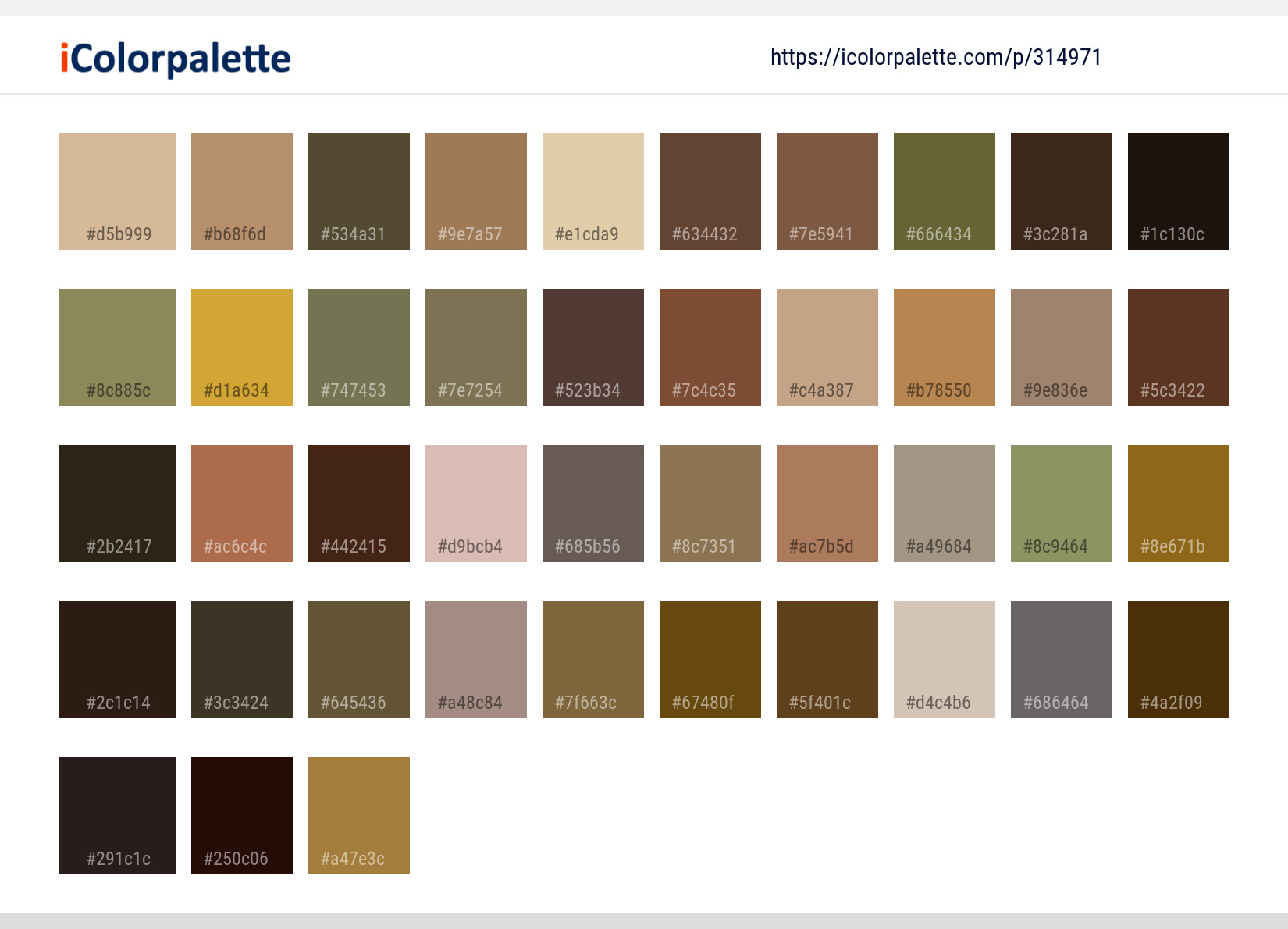 Color Palette Ideas from Horn Cattle Like Mammal Fauna Image ...