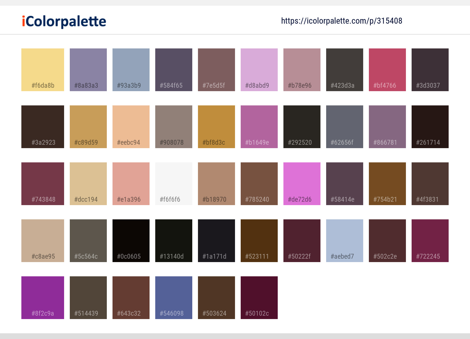 Color Palette Ideas from Brain Purple Image | iColorpalette