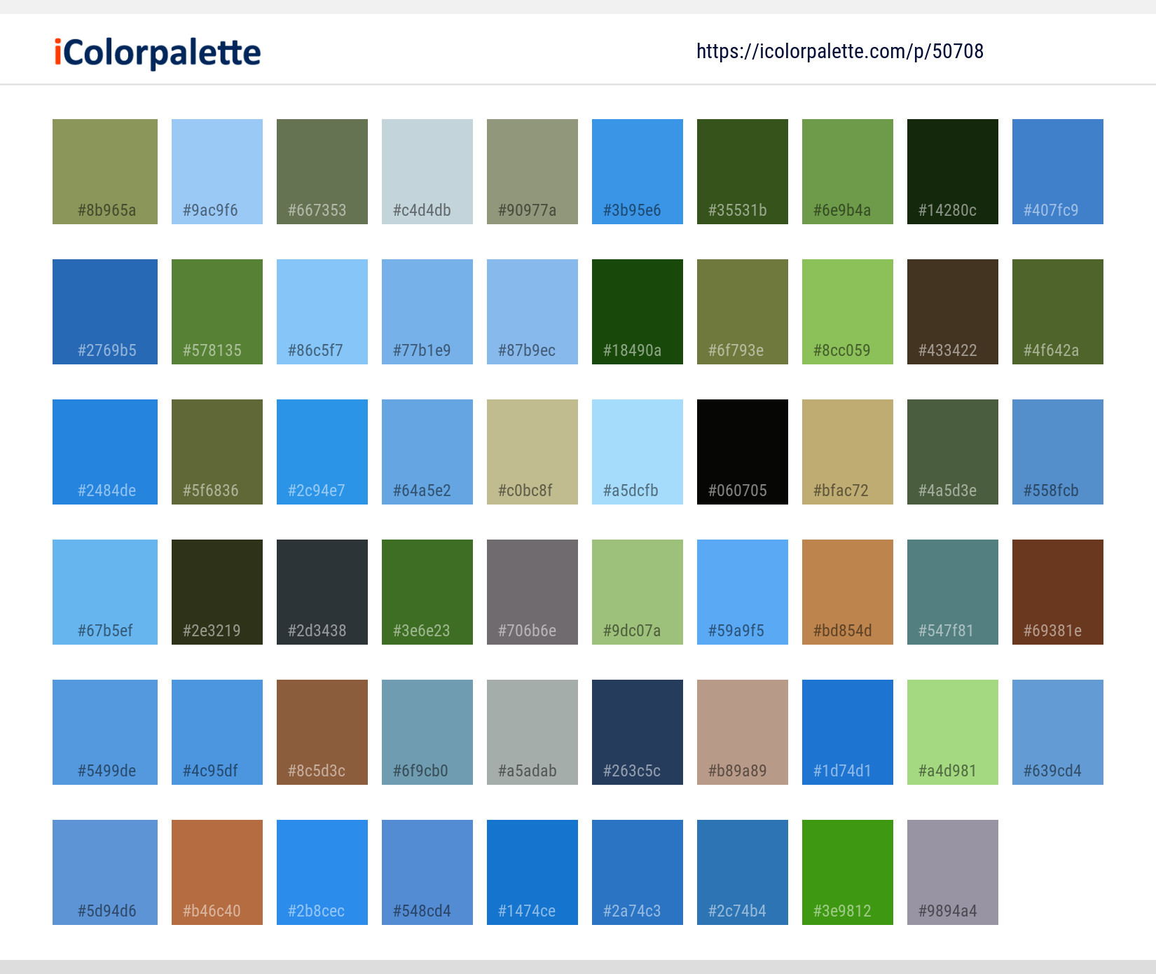 Color Palette Ideas from Sky Green Vegetation Image | iColorpalette