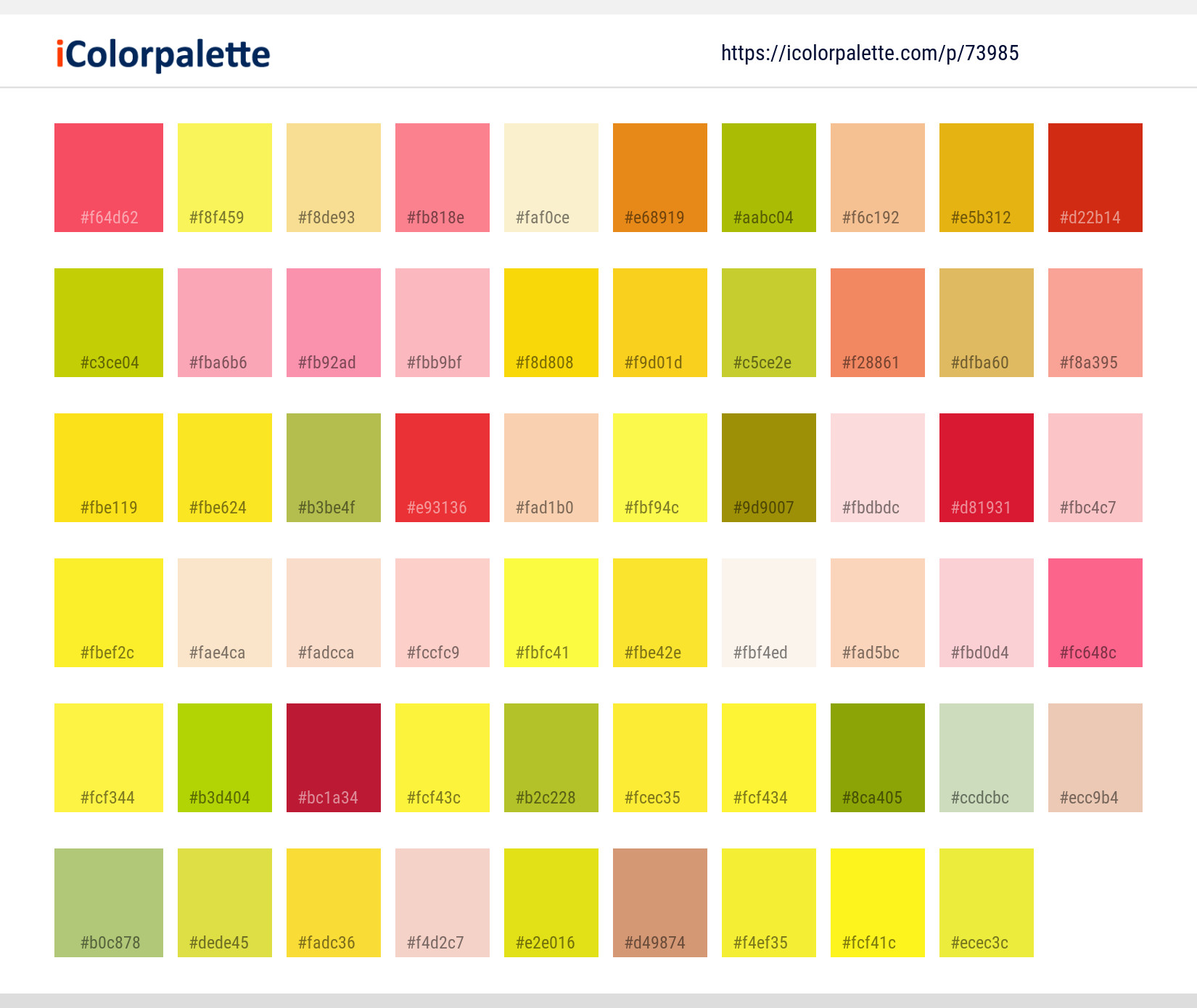 Color Palette Ideas from Flower Yellow Pink Image | iColorpalette