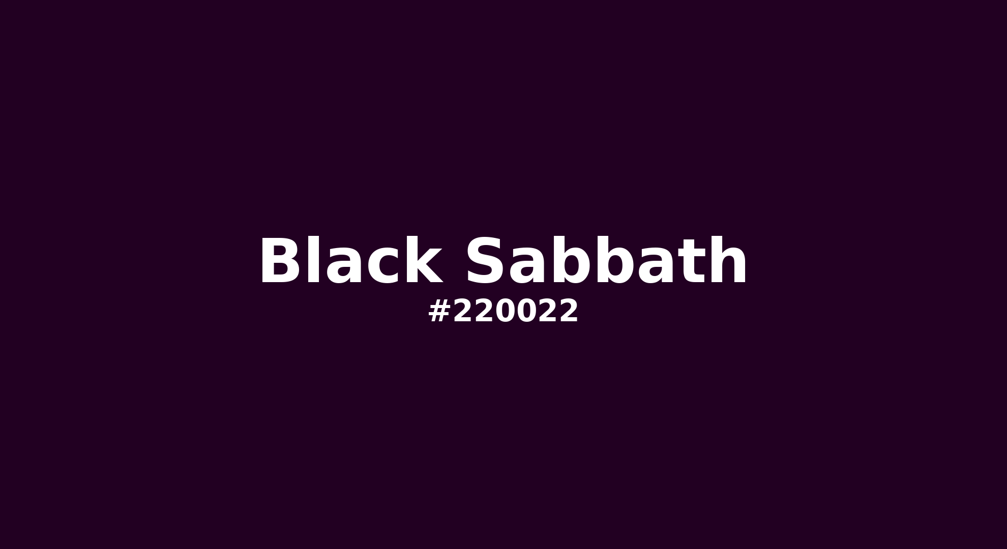 Black Sabbath | Color conversion CMYK | Hsl | Rgb | Pantone Printing Match