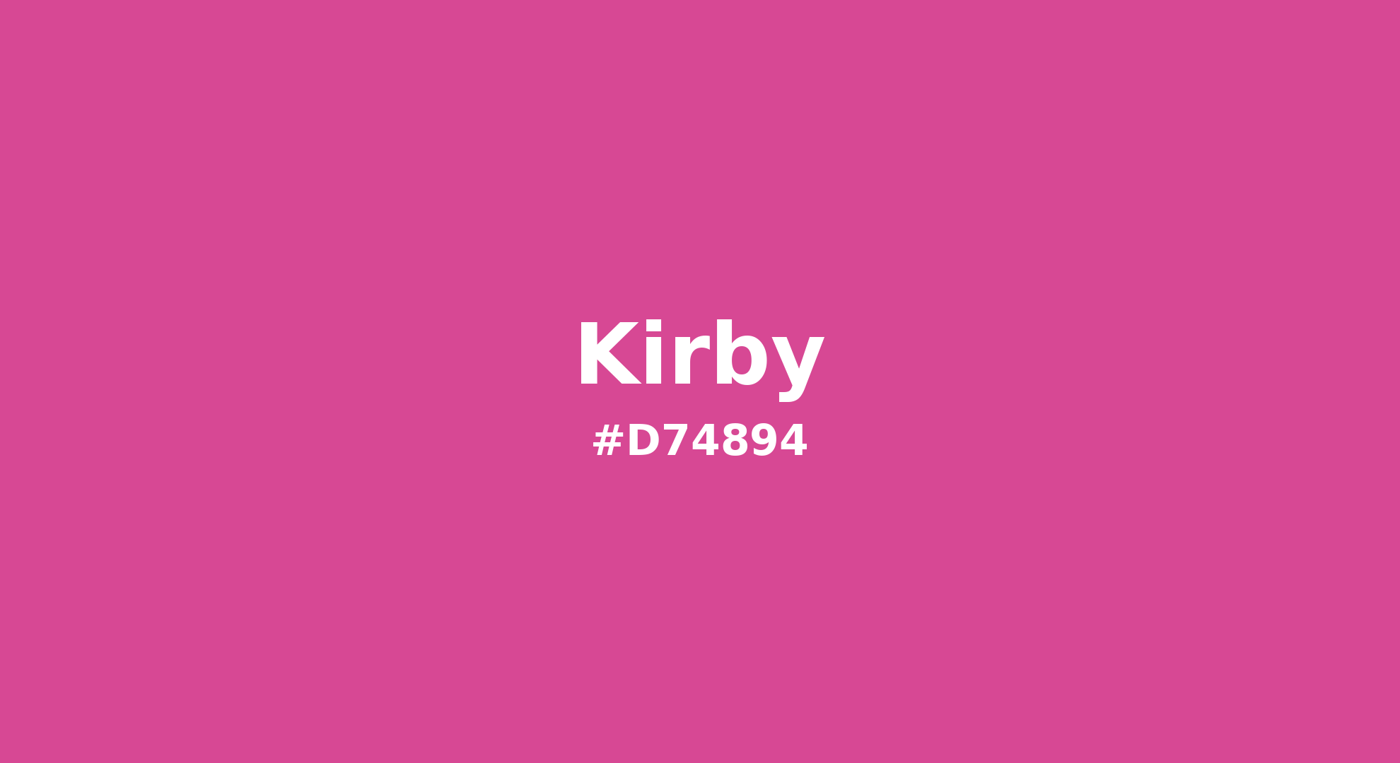 Kirby Color | d74894 | Color conversion CMYK | Hsl | Rgb | Pantone ...